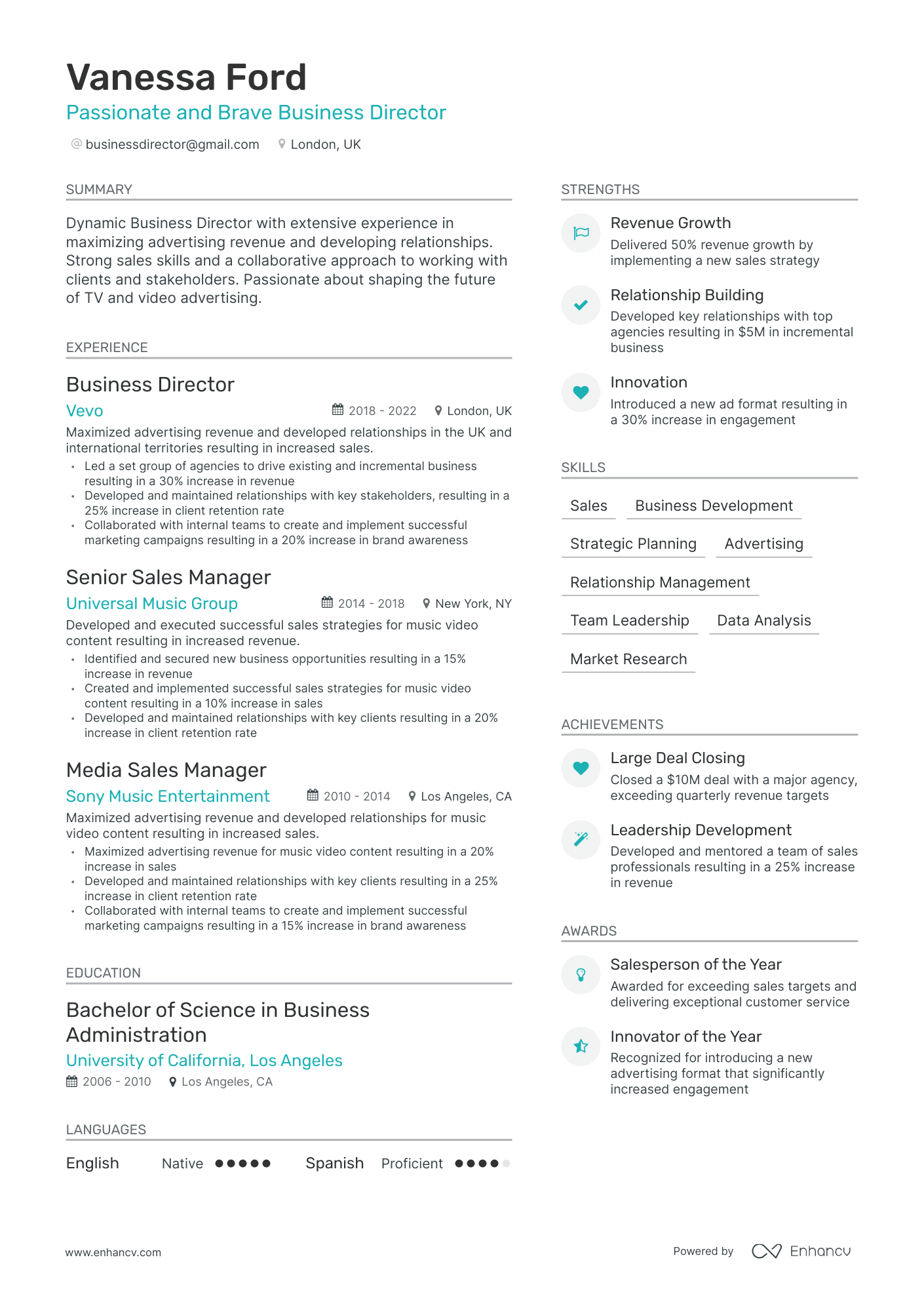 5 Business Director Resume Examples & Guide for 2024