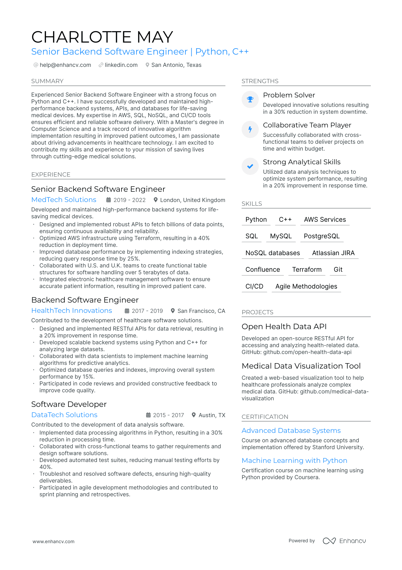 5 Senior Data Engineer Resume Examples & Guide for 2024