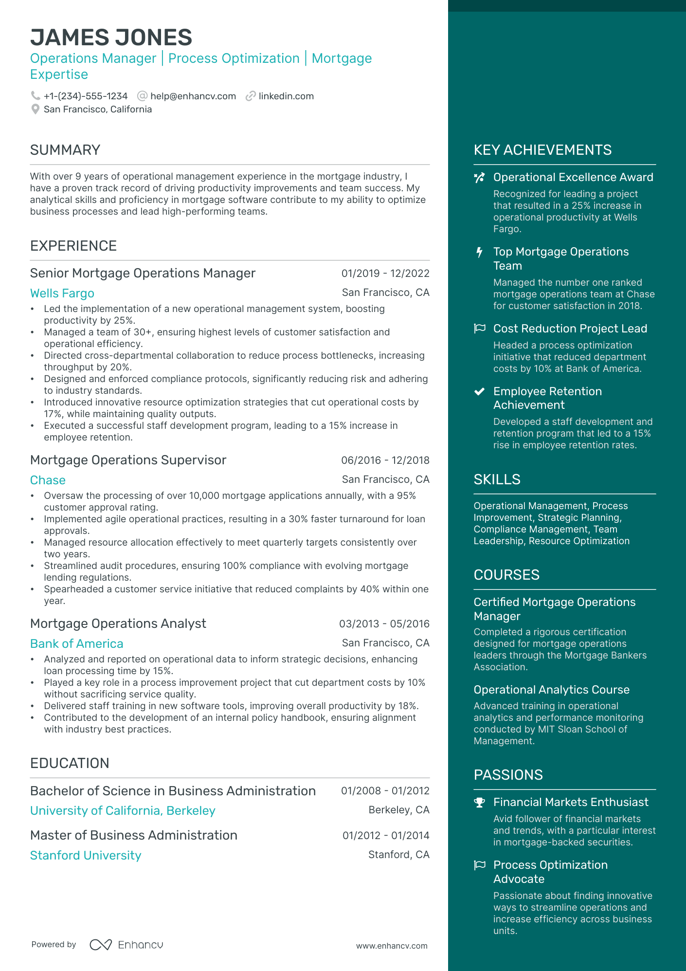 10 Mortgage Operations Manager Resume Examples & Guide for 2026