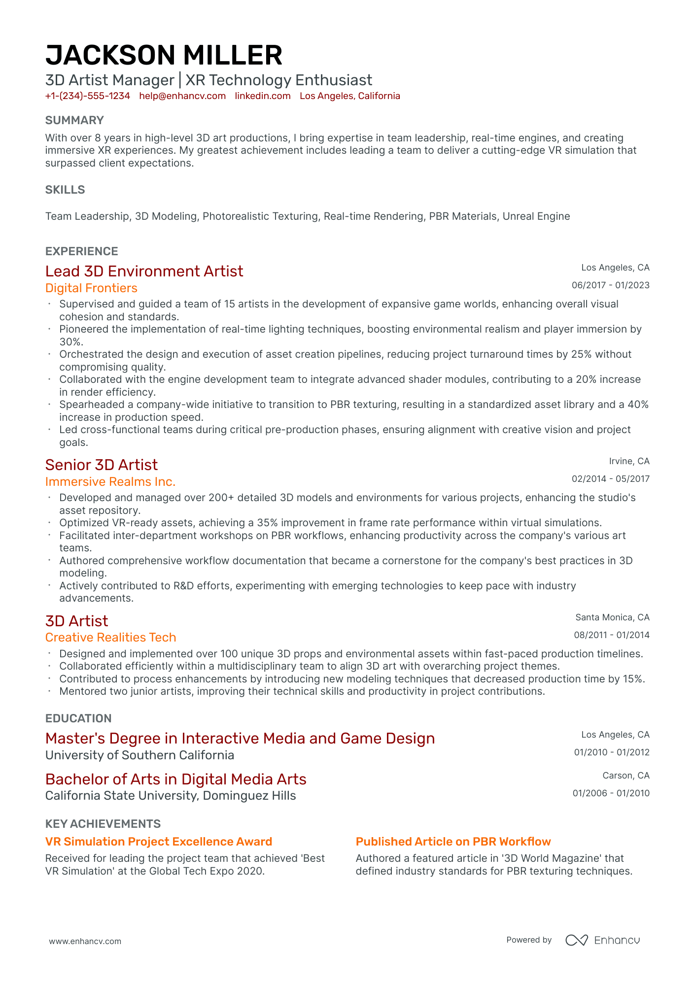 10 Artist Manager Resume Examples & Guide for 2026