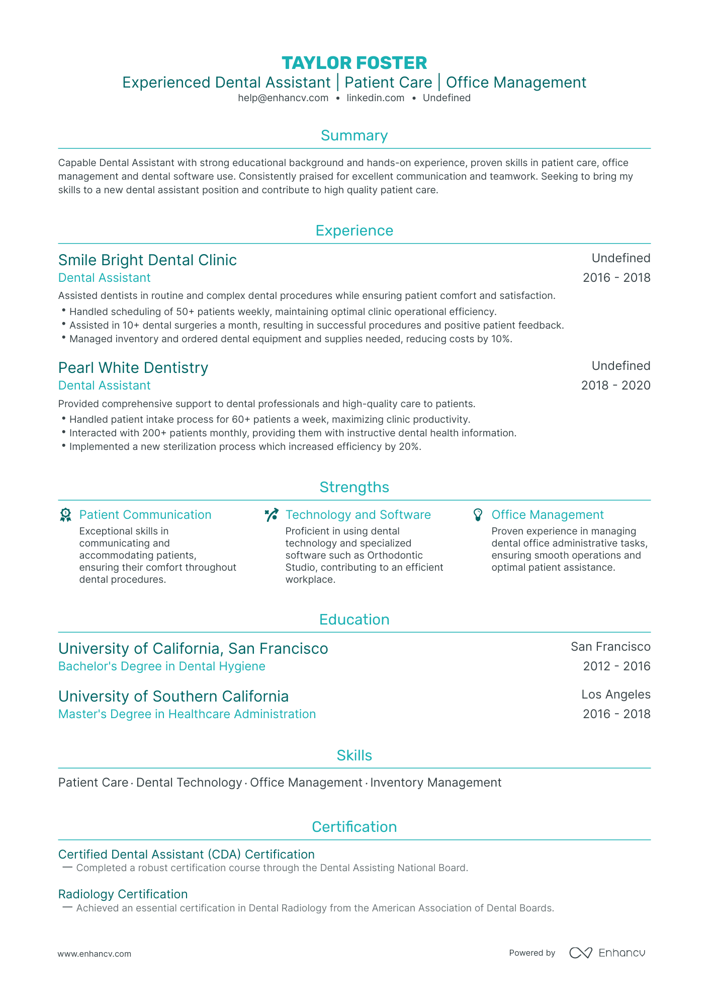 5 Entry Level Dental Assistant Resume Examples & Guide for 2024
