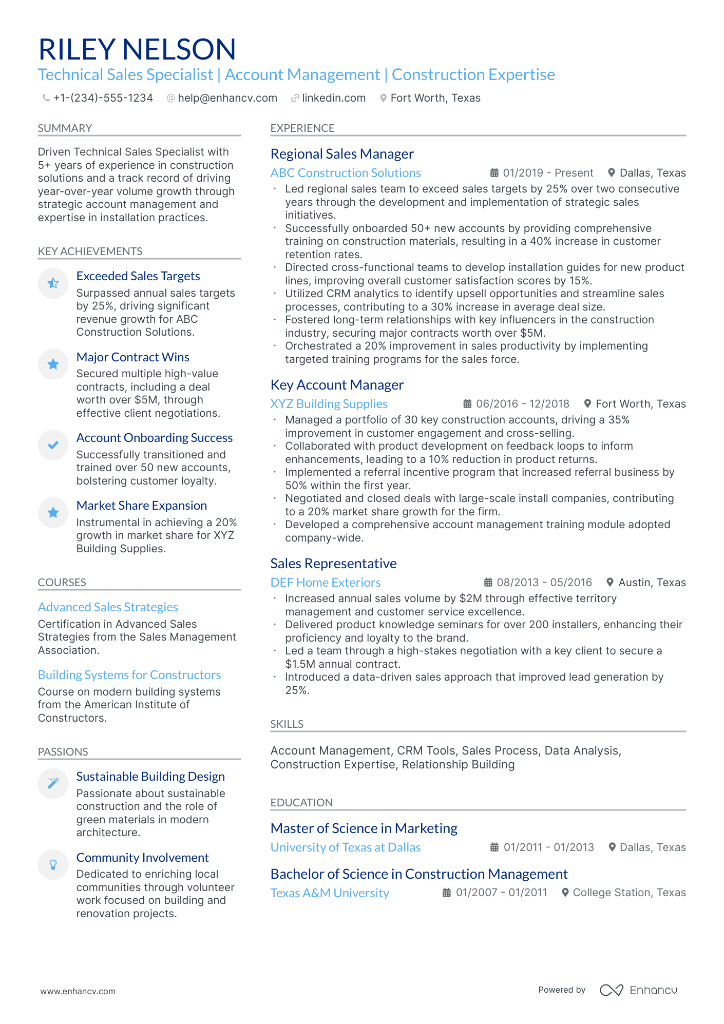 10 Technical Sales Manager Resume Examples & Guide for 2026