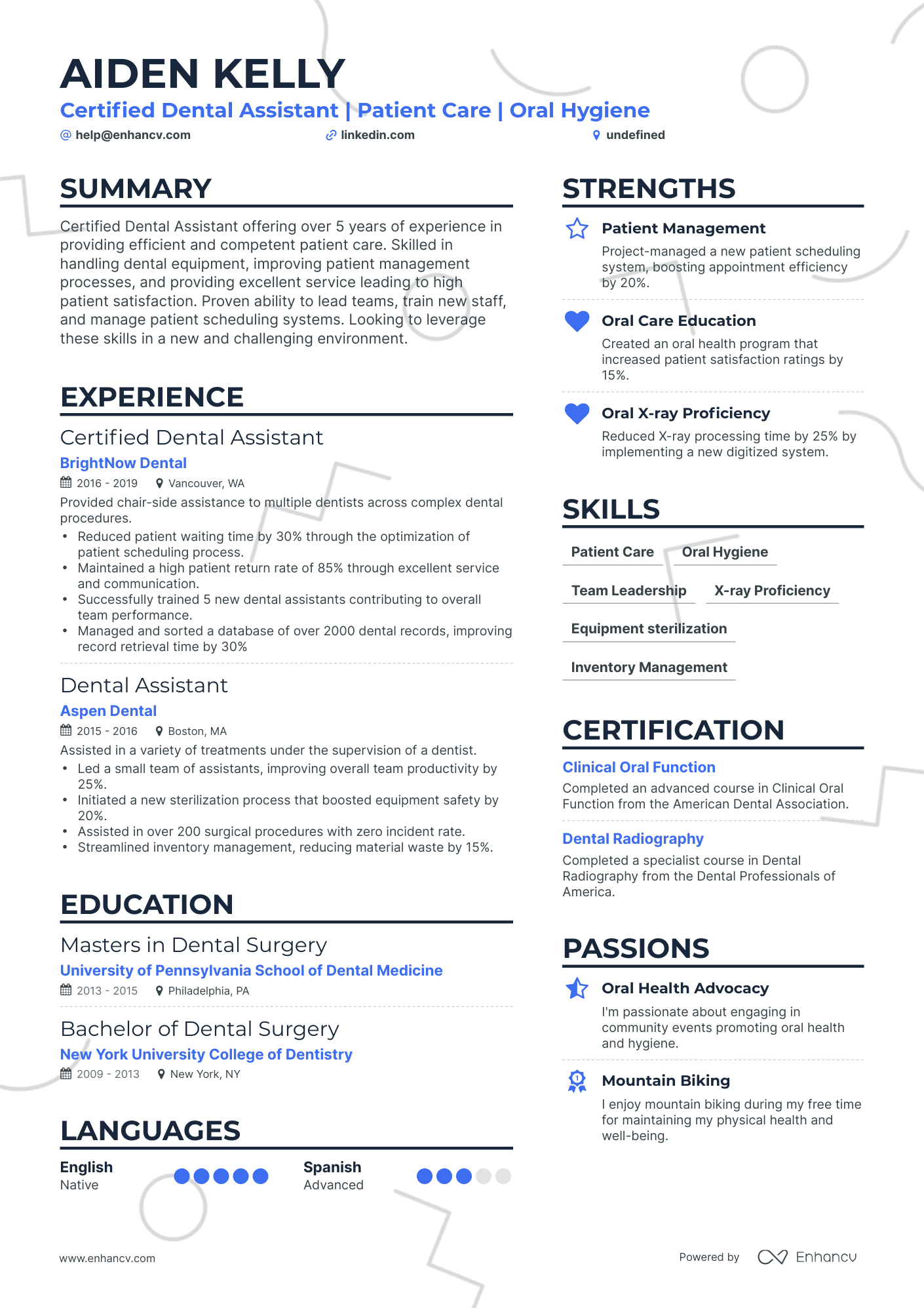 11 Dental Assistant Resume Examples & Guide for 2024