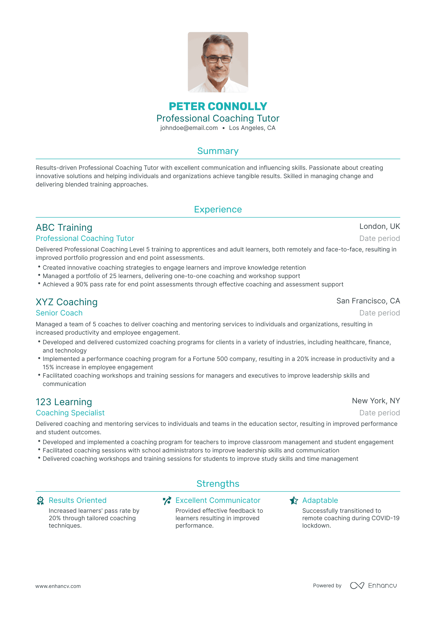 5 Coaching Resume Examples & Guide for 2023