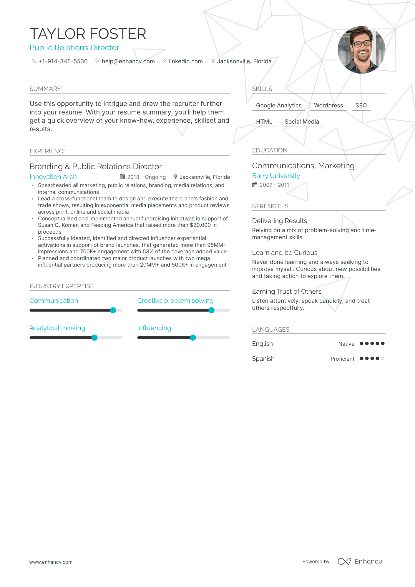 Public Relations Director Resume Examples & Guide for 2023 (Layout ...