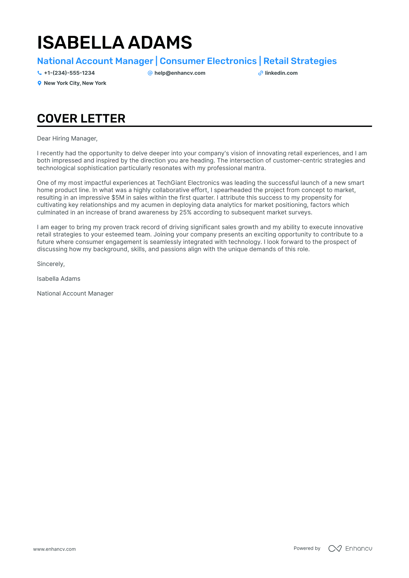 21 Professional Account Manager Cover Letter Examples and Template for ...