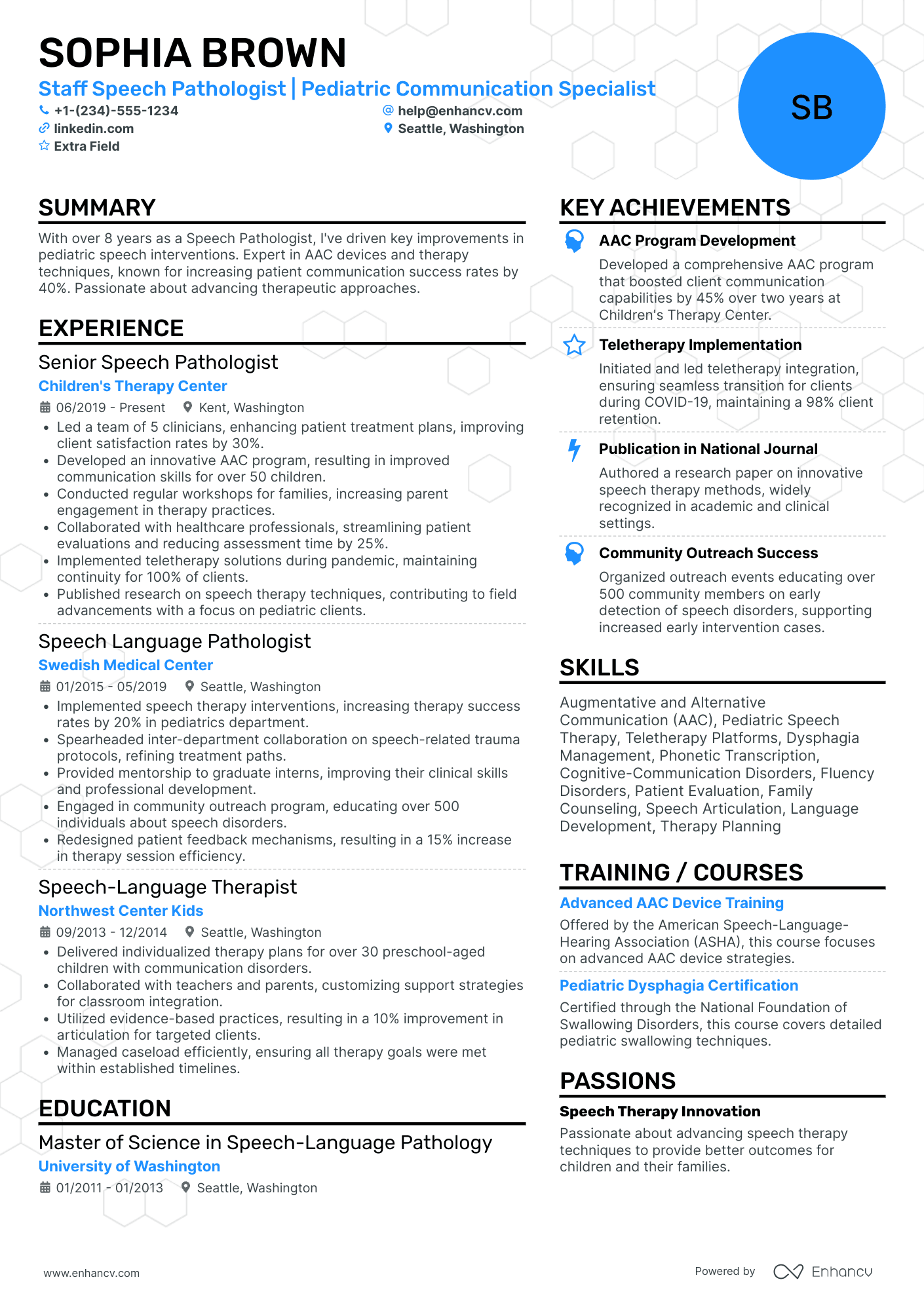 15 Speech Pathologist Resume Examples & Guide for 2025