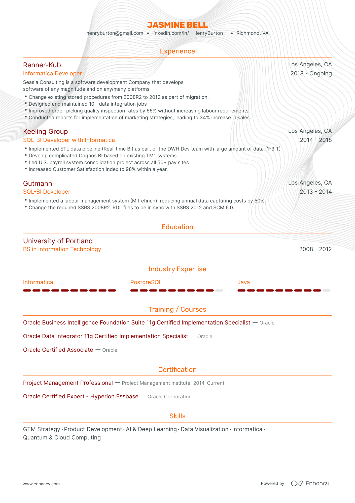 5 Informatica Resume Examples & Guide for 2023
