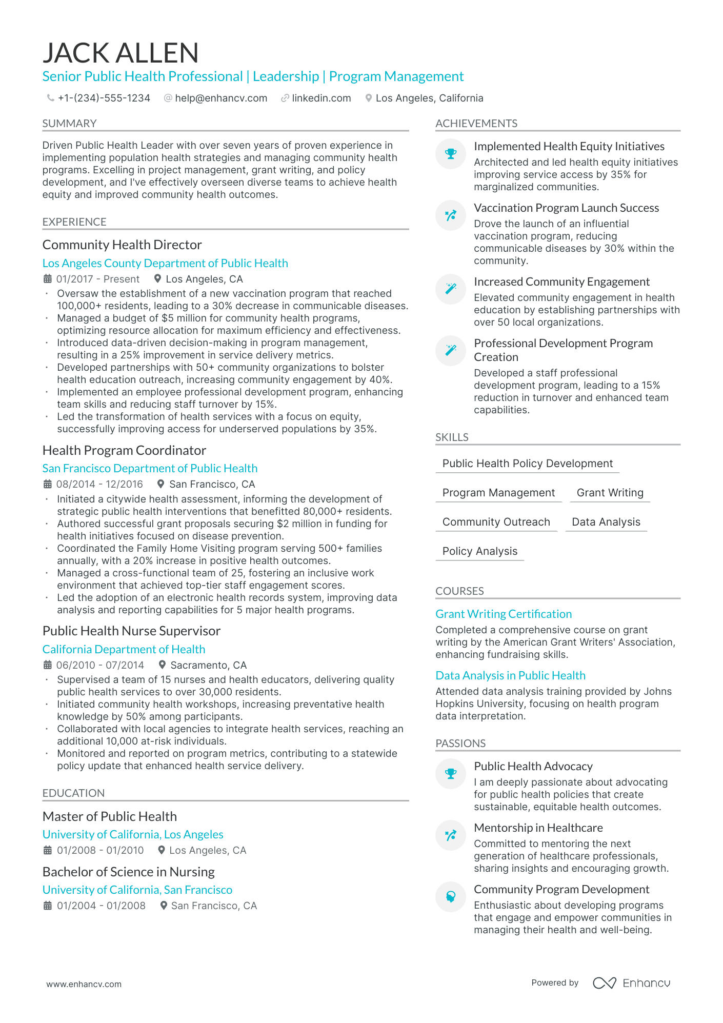 5 Public Health Program Manager Resume Examples & Guide for 2024