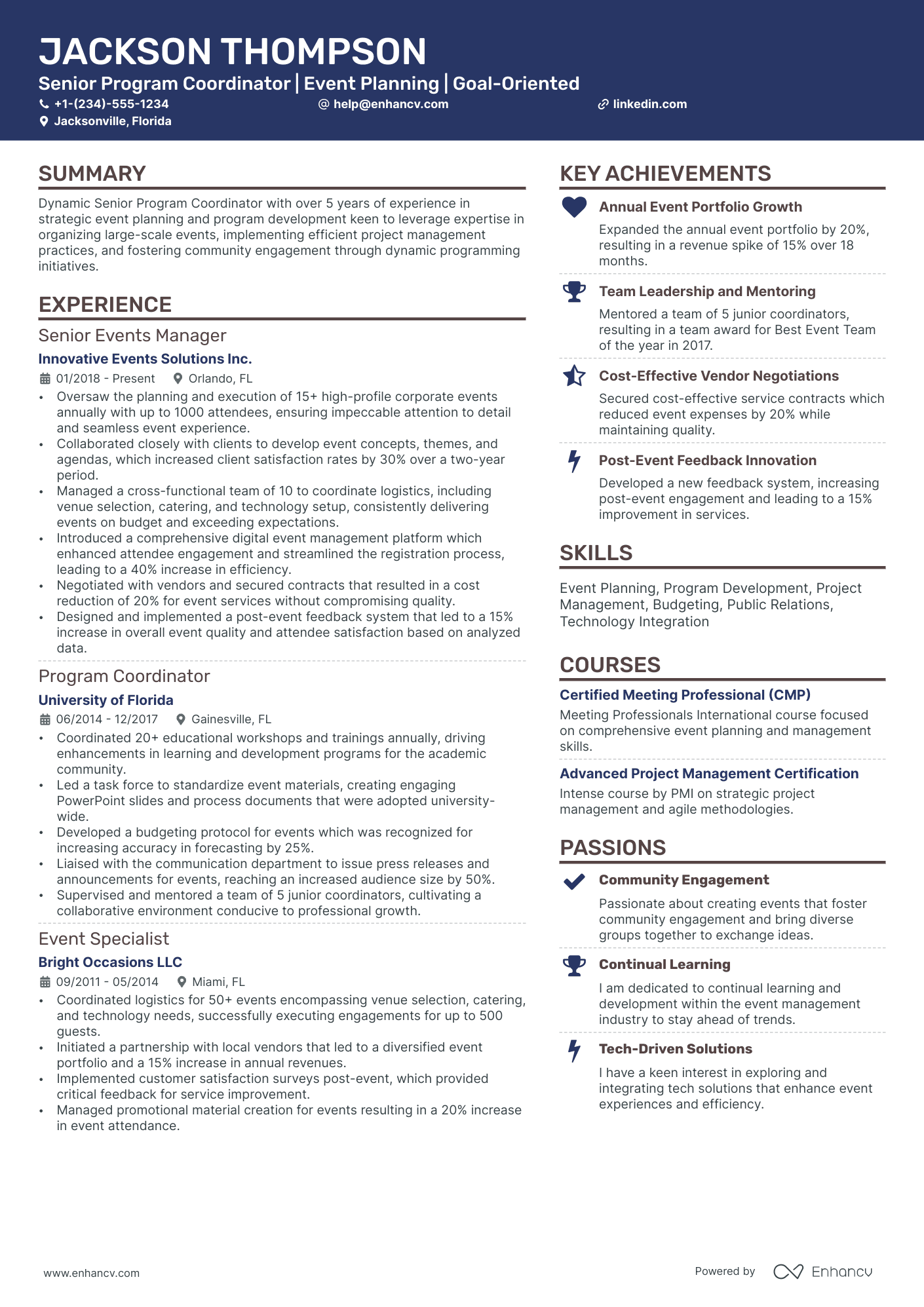10 Program Director Resume Examples & Guide for 2025