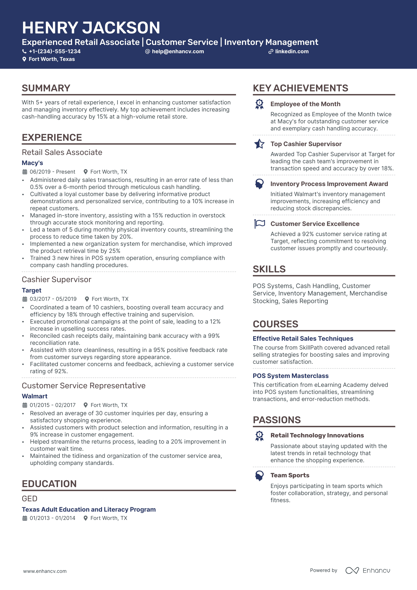 10 Sales Cashier Resume Examples & Guide for 2026