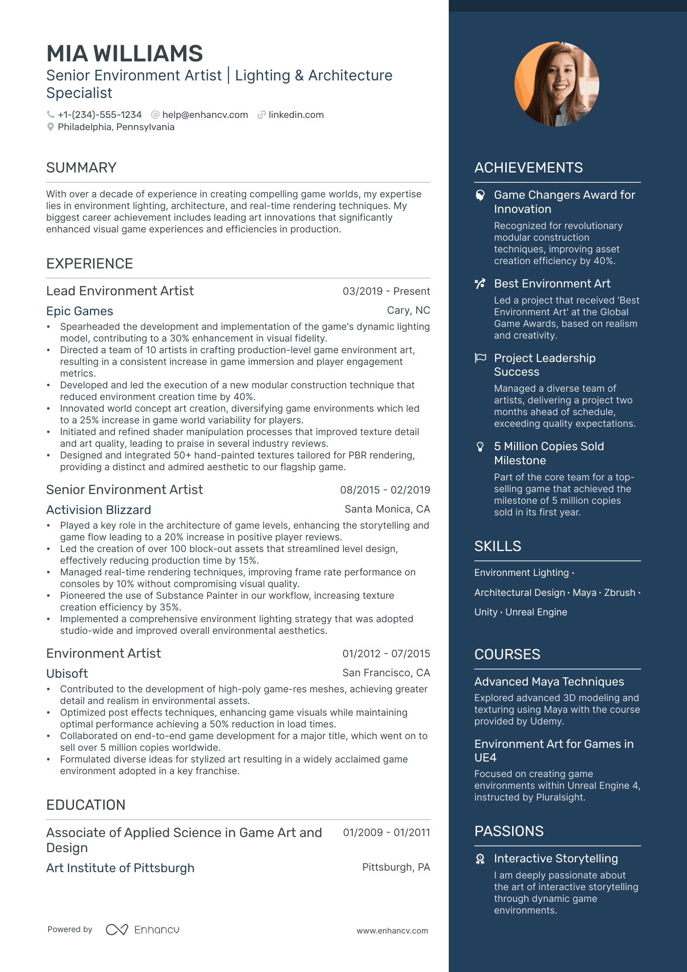 5 3D Artist Resume Examples & Guide for 2024