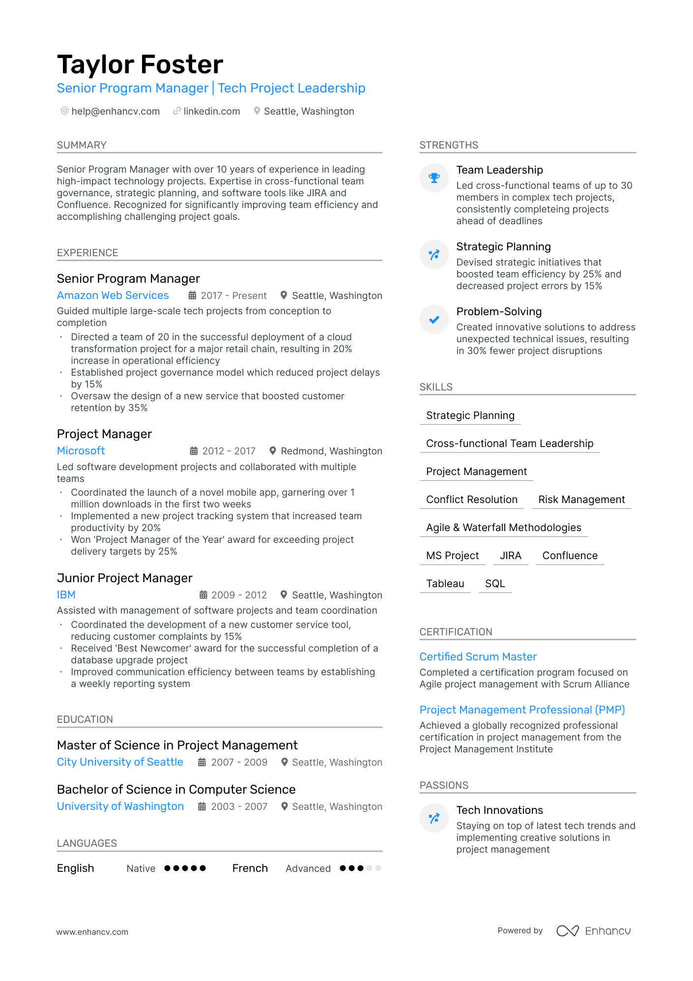 5 Senior Program Manager Resume Examples & Guide for 2024