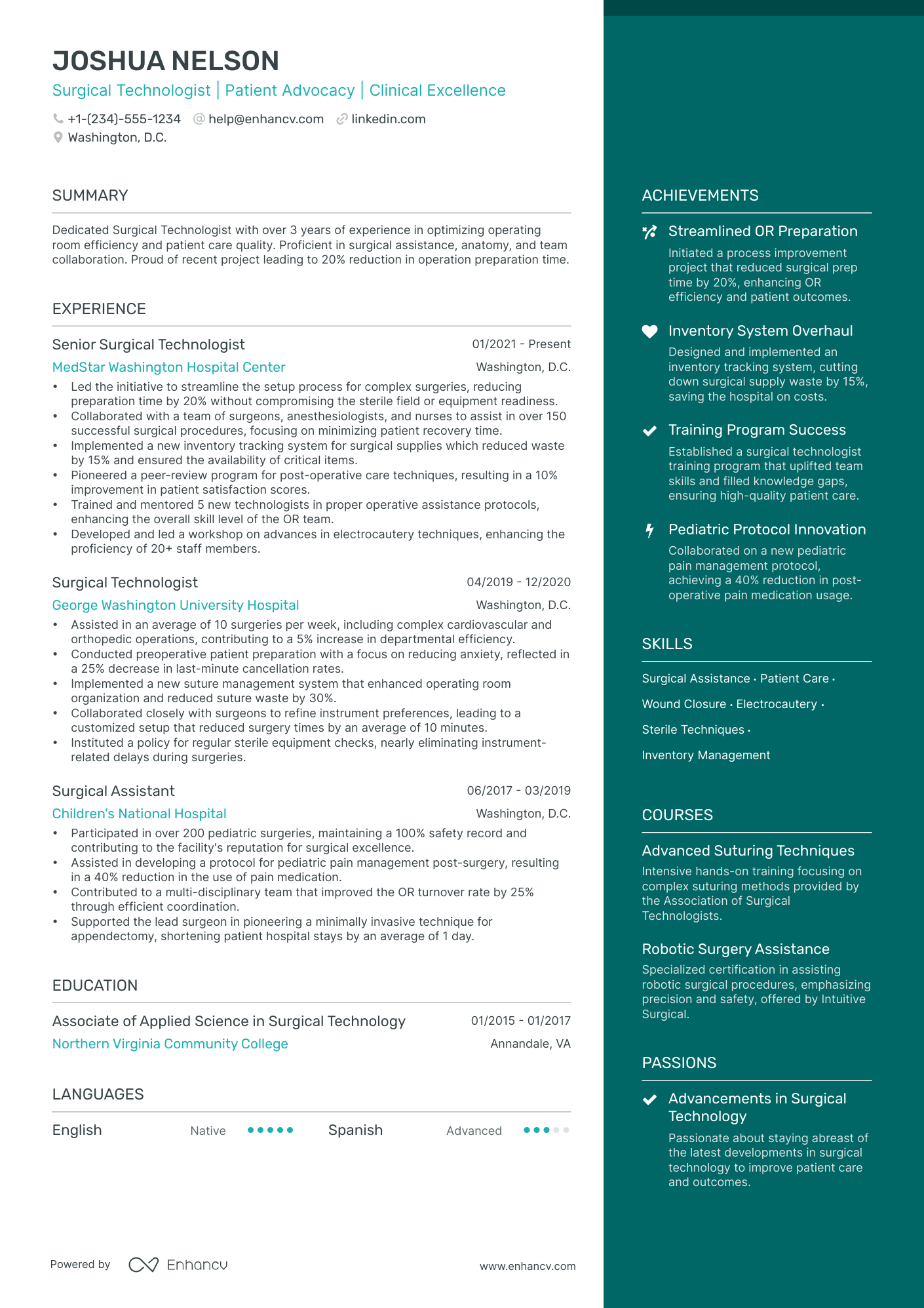 5 Surgical Tech Resume Examples & Guide for 2024
