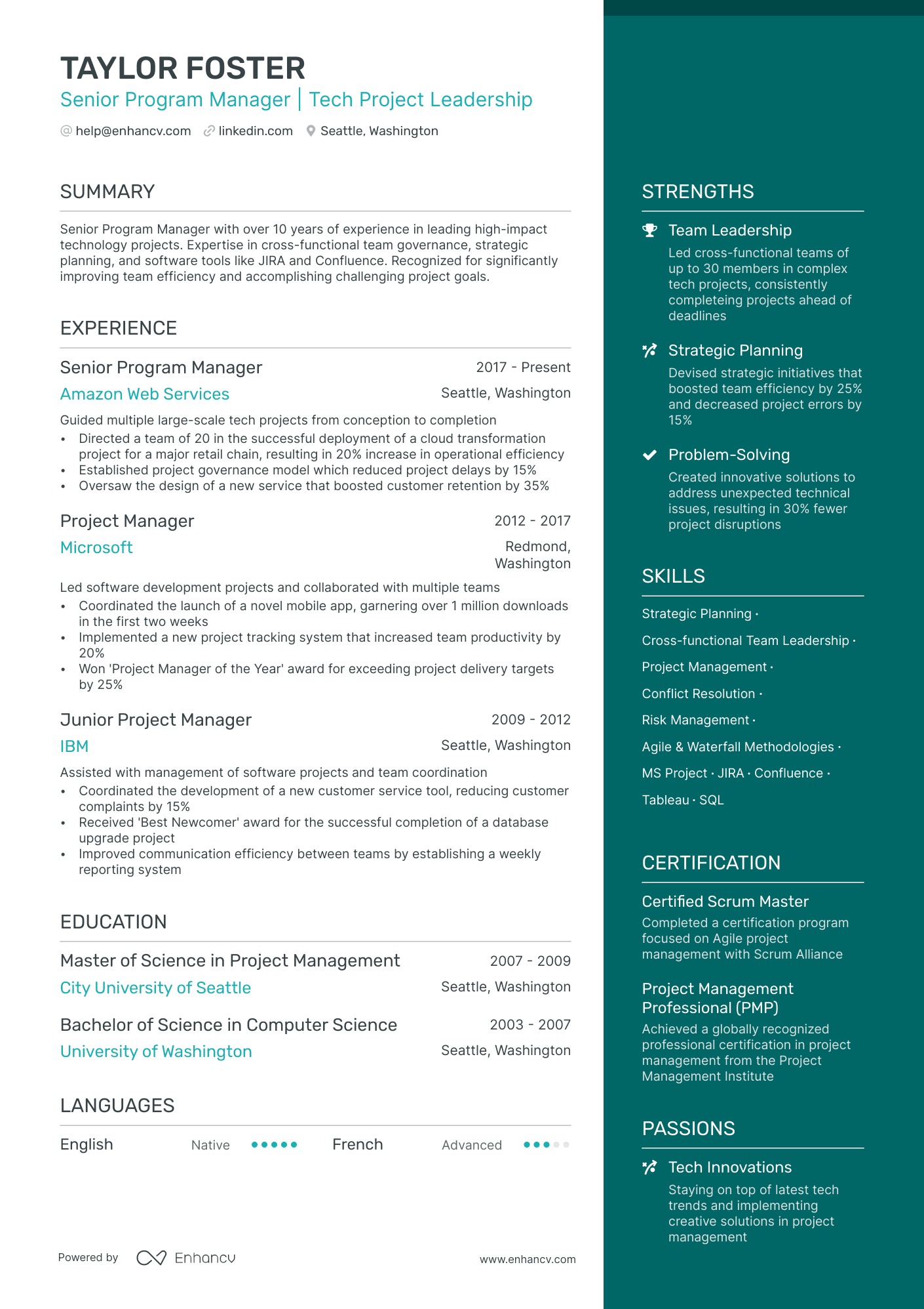 5 Senior Program Manager Resume Examples & Guide for 2024