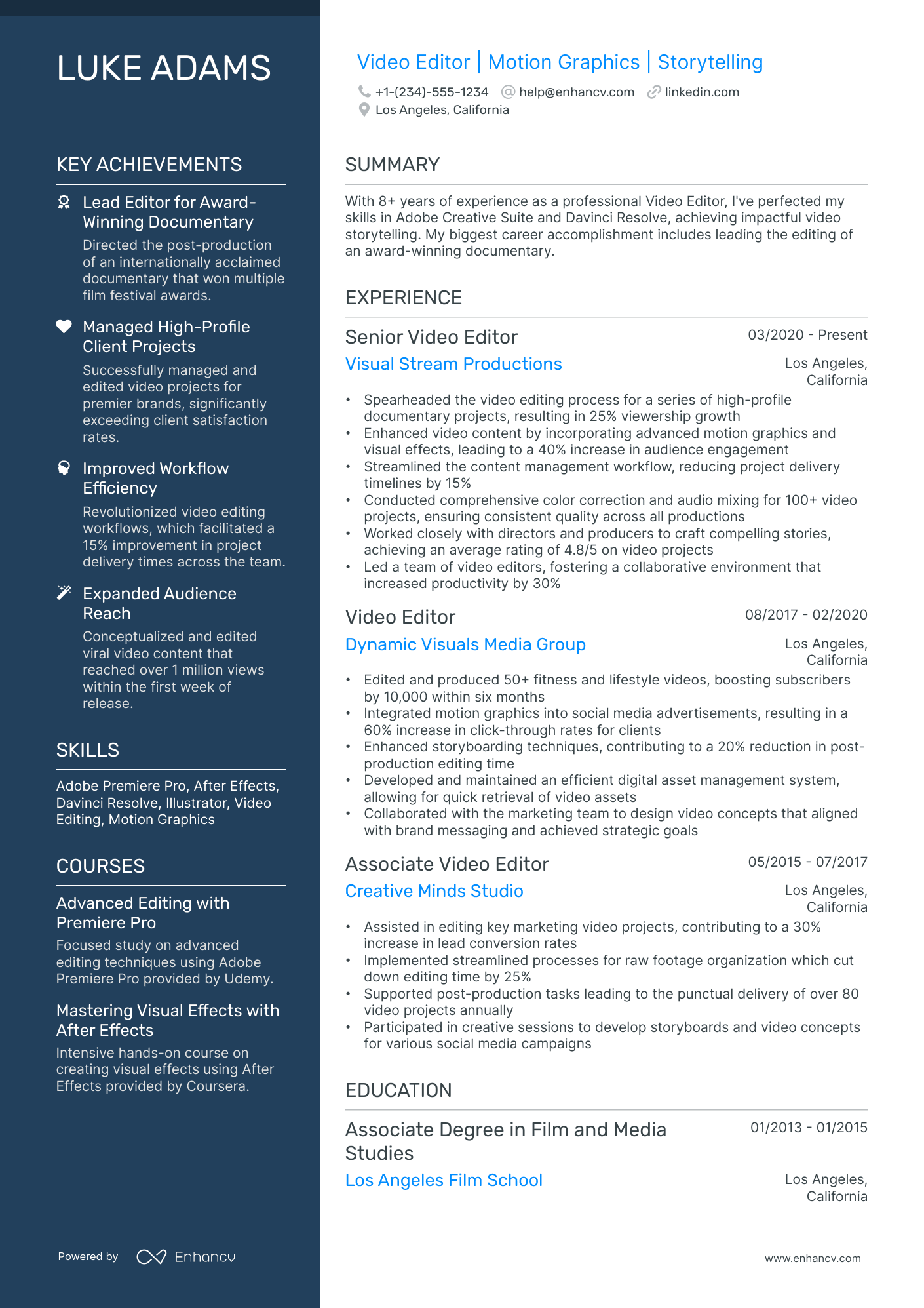 10 Freelance Video Editor Resume Examples & Guide for 2026