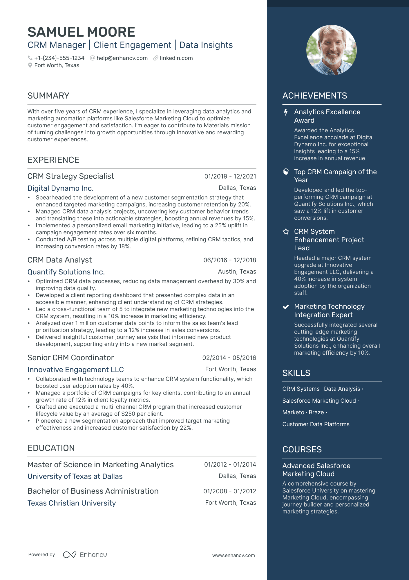 5 CRM Manager Resume Examples & Guide for 2024