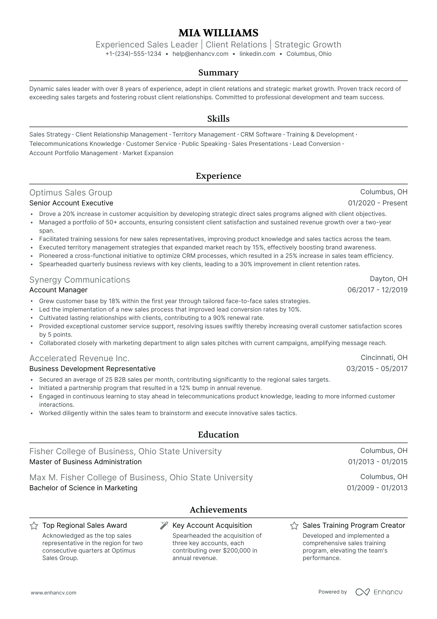 5 Marketing Account Manager Resume Examples & Guide for 2024
