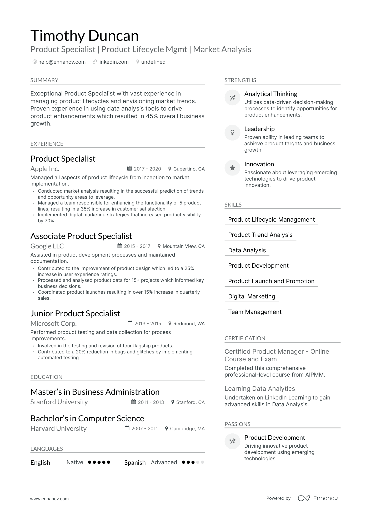 5 Product Specialist Resume Examples & Guide for 2024