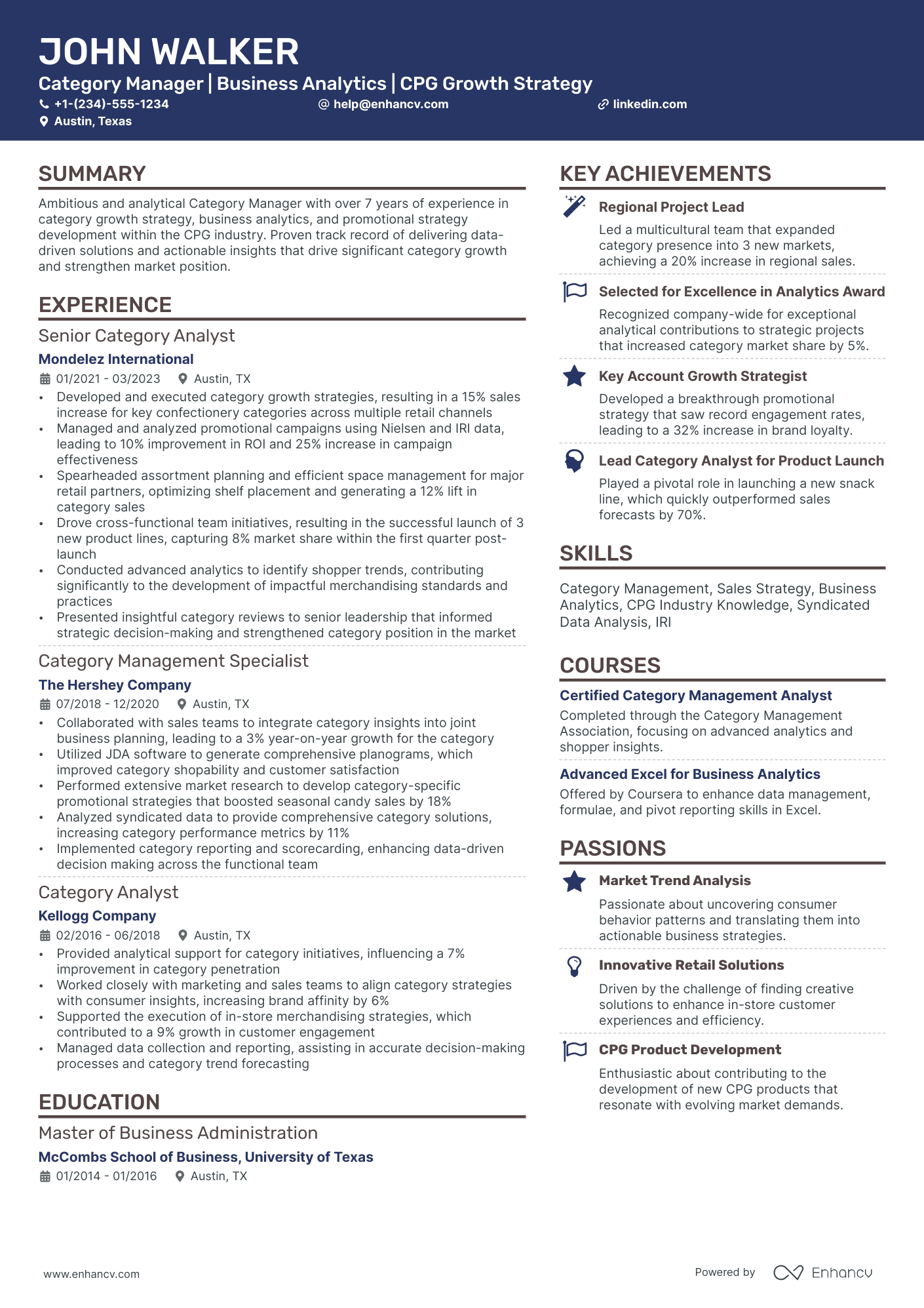 10 Category Manager Resume Examples & Guide for 2026