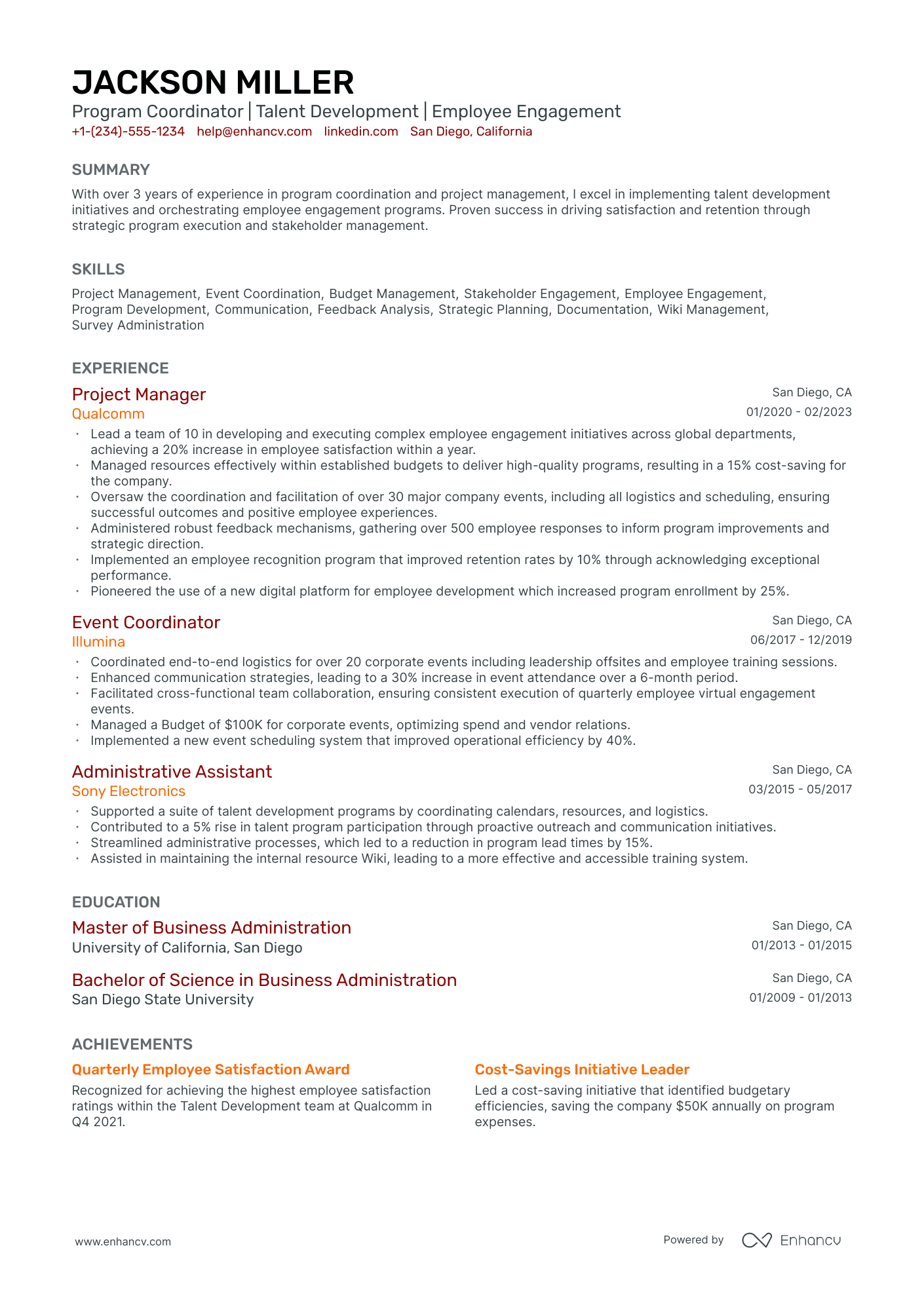 5 Program Coordinator Resume Examples & Guide for 2025