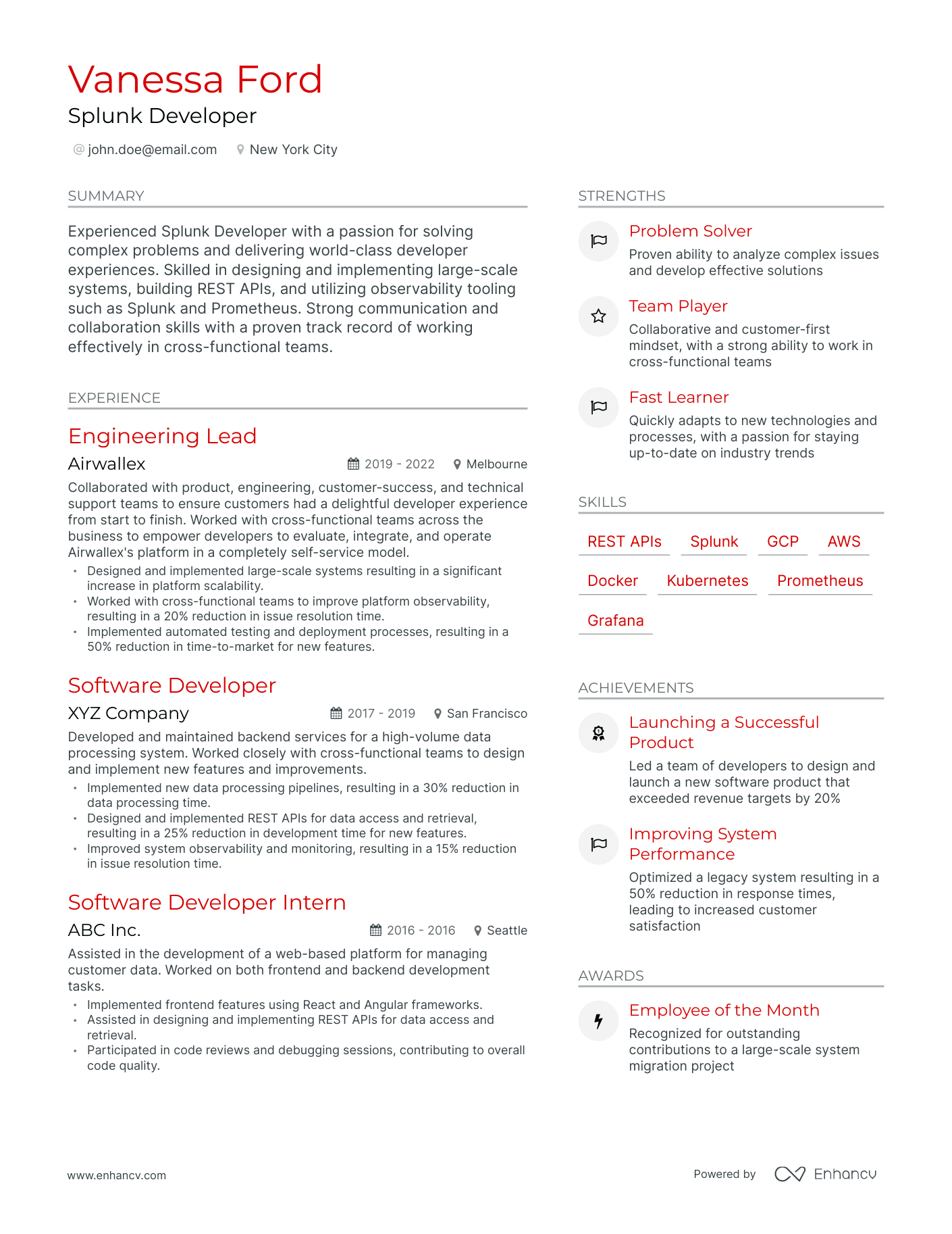 5 Splunk Developer Resume Examples & Guide for 2024