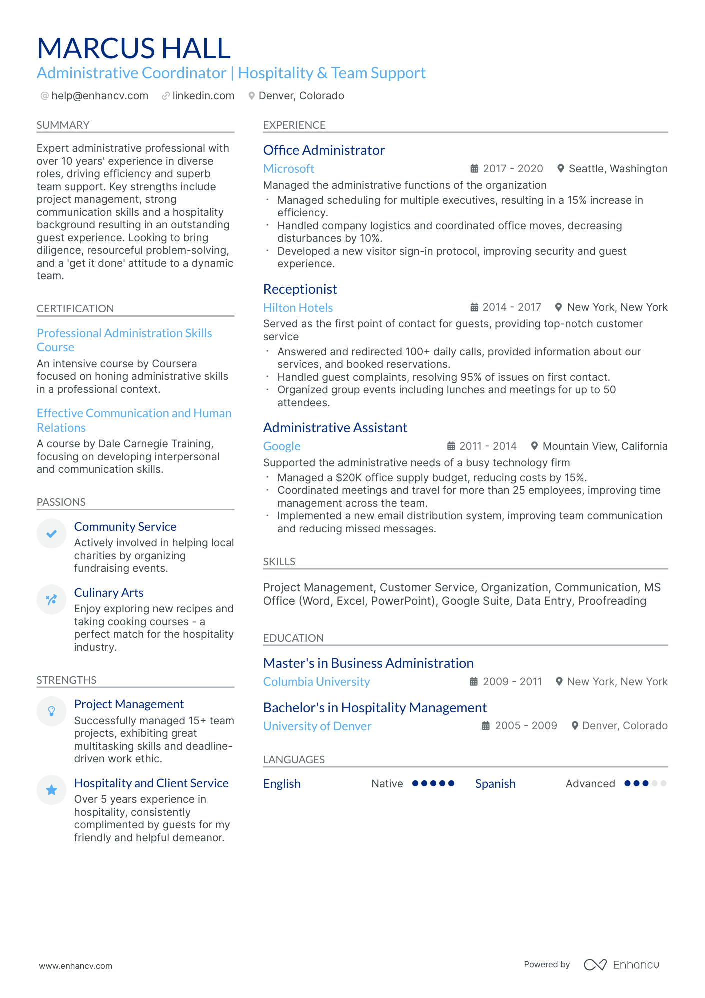 10 Administrative Coordinator Resume Examples & Guide for 2026