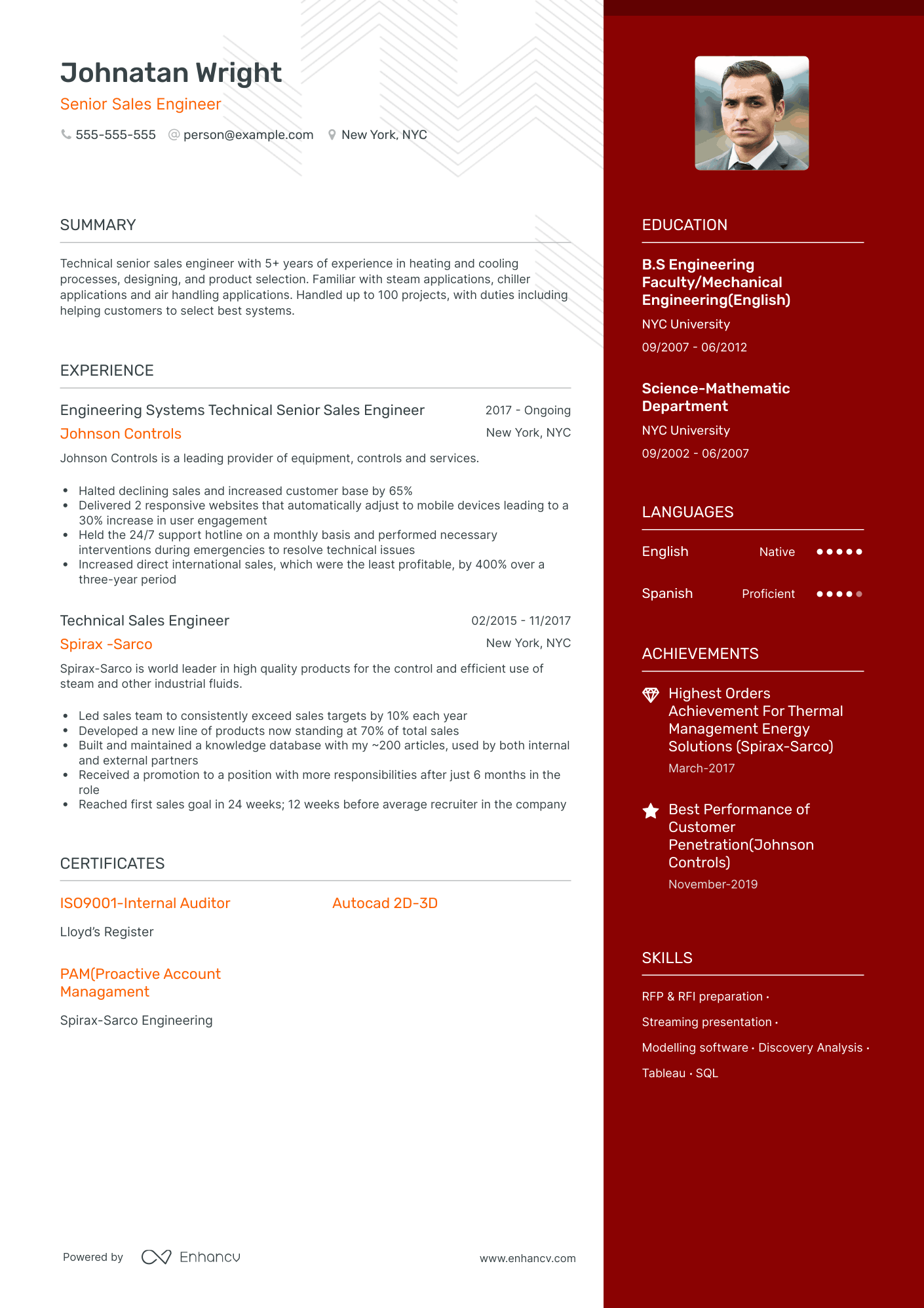 2 Sales Engineer Resume Examples & Guide for 2023