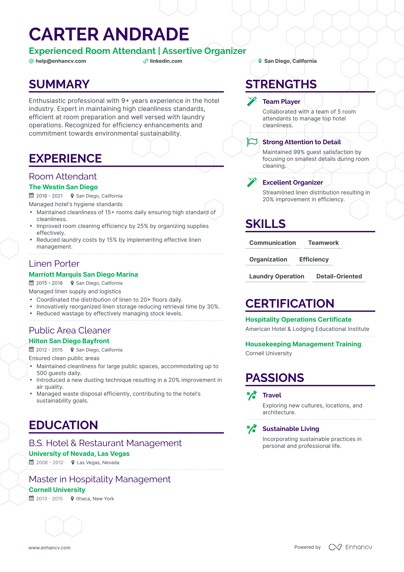 9 Housekeeper Resume Examples & Guide for 2024