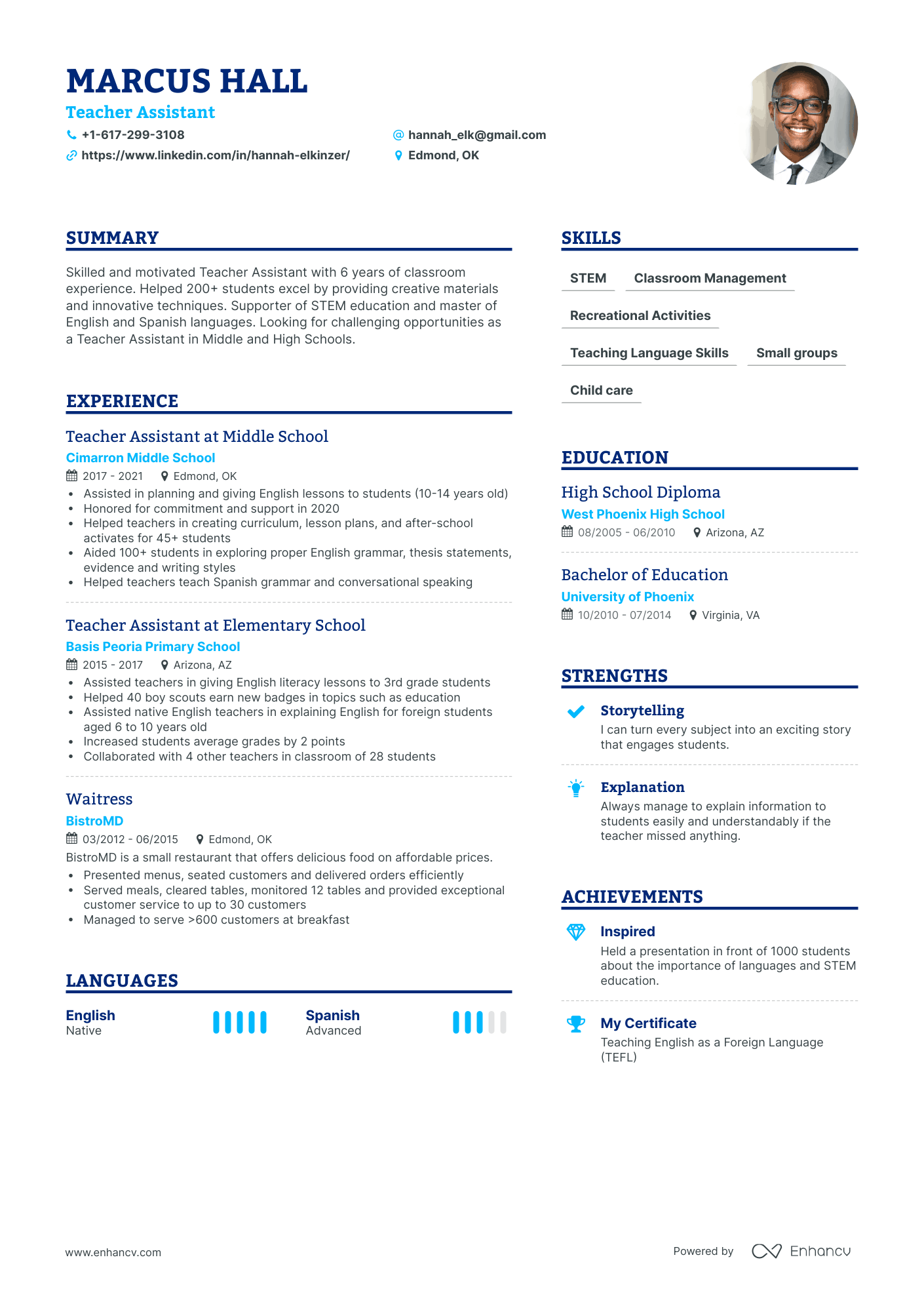 9 Teacher Assistant Resume Examples & Guide for 2023