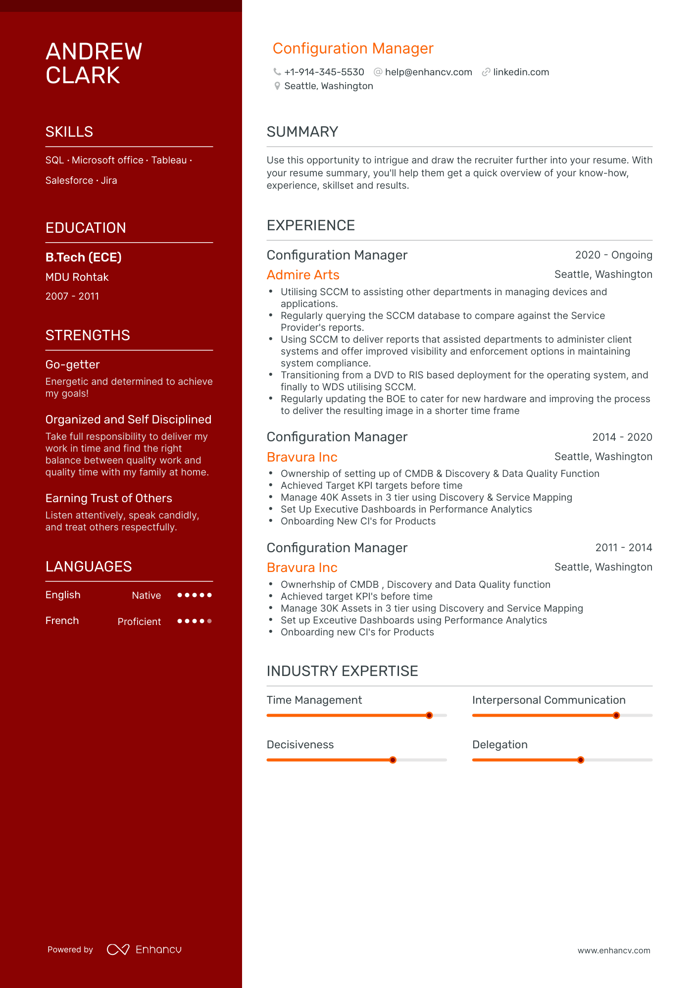 Configuration Manager Resume Examples & Guide for 2023 (Layout, Skills ...