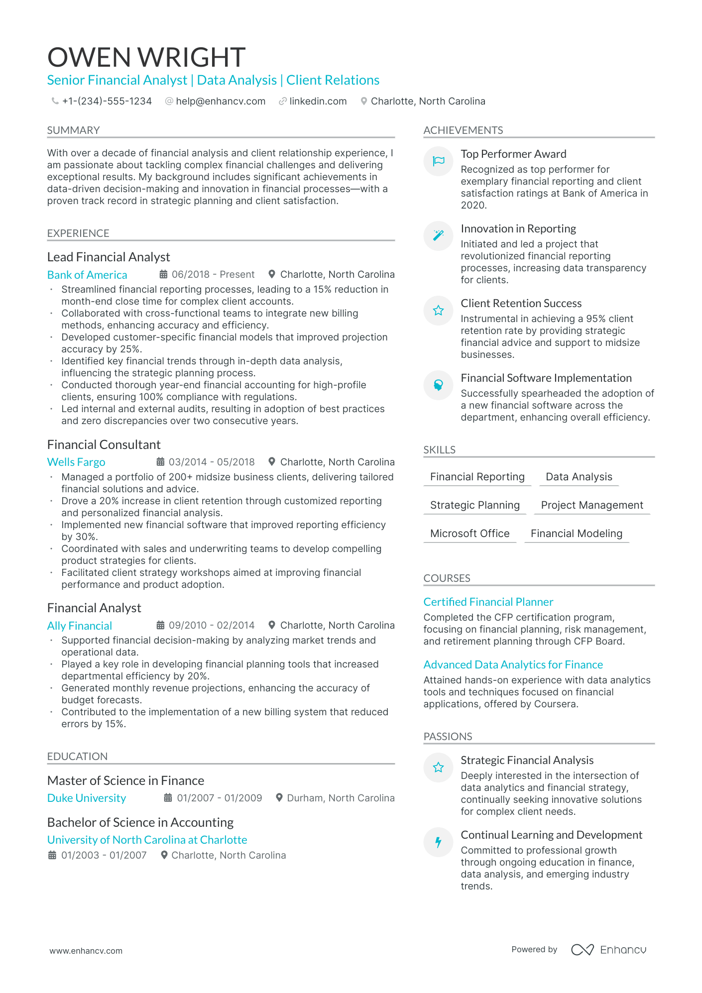 5 Financial Consultant Resume Examples & Guide for 2024