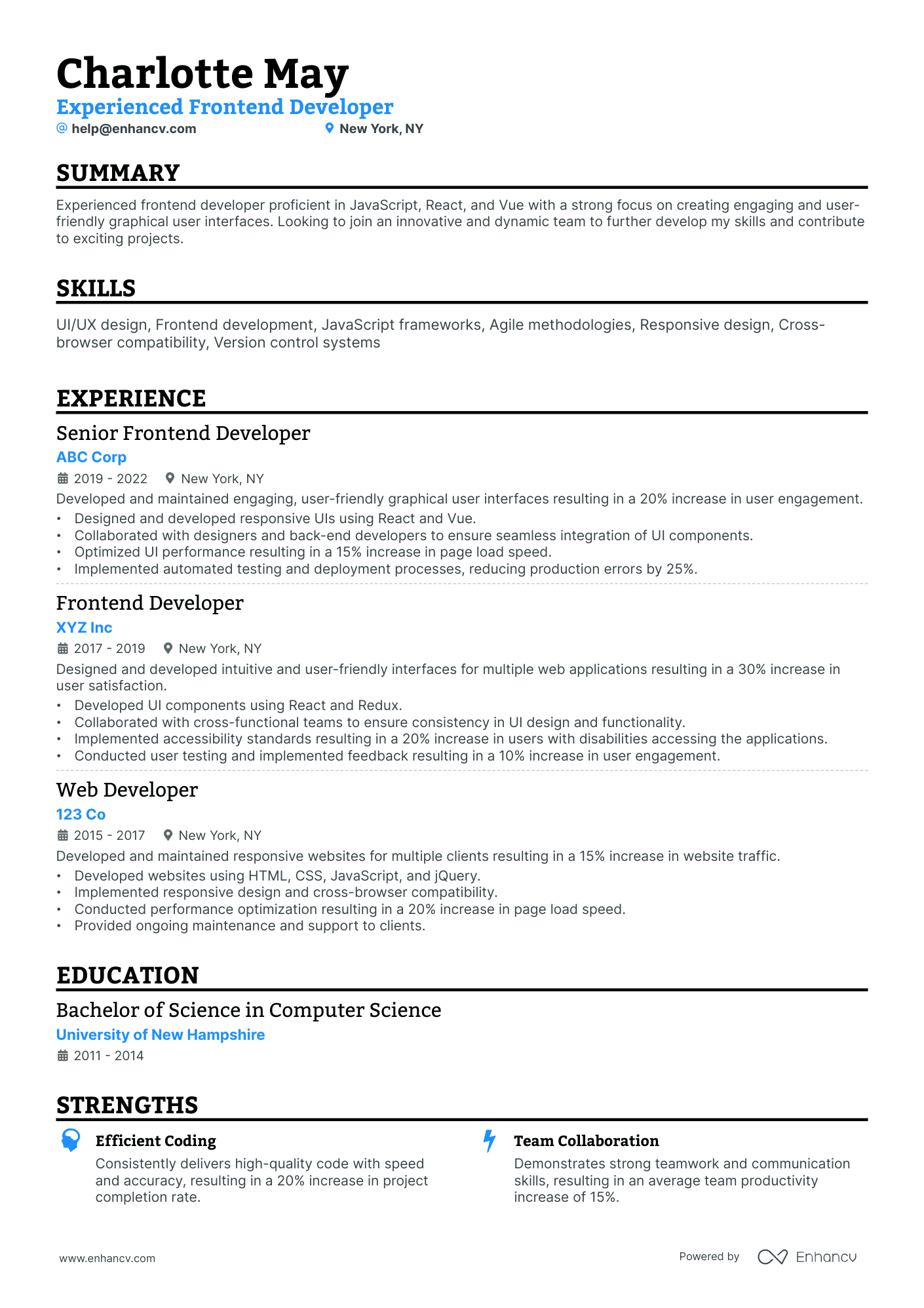 10 Javascript Developer Resume Examples & Guide for 2025