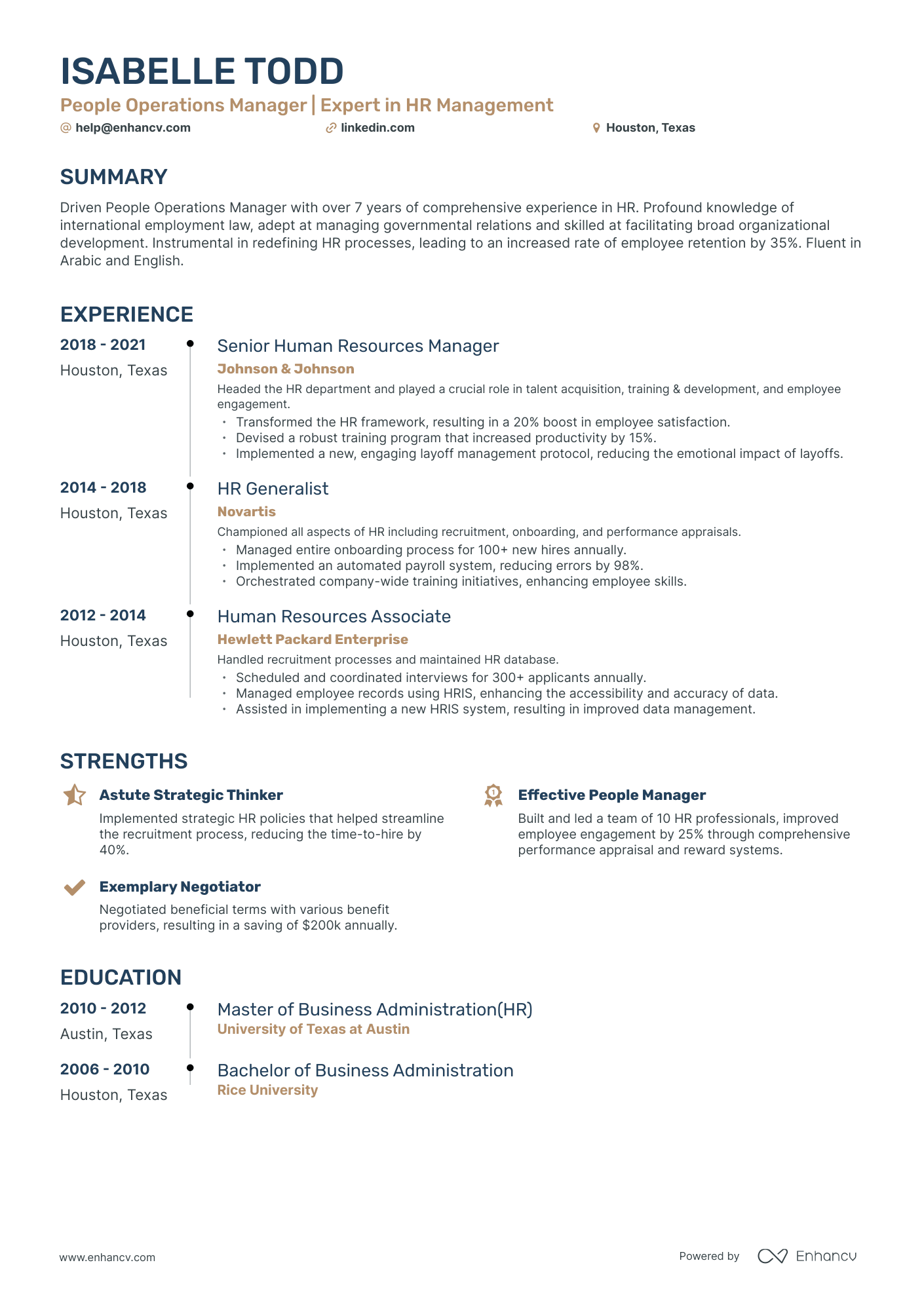 5 People Operations Manager Resume Examples & Guide for 2024