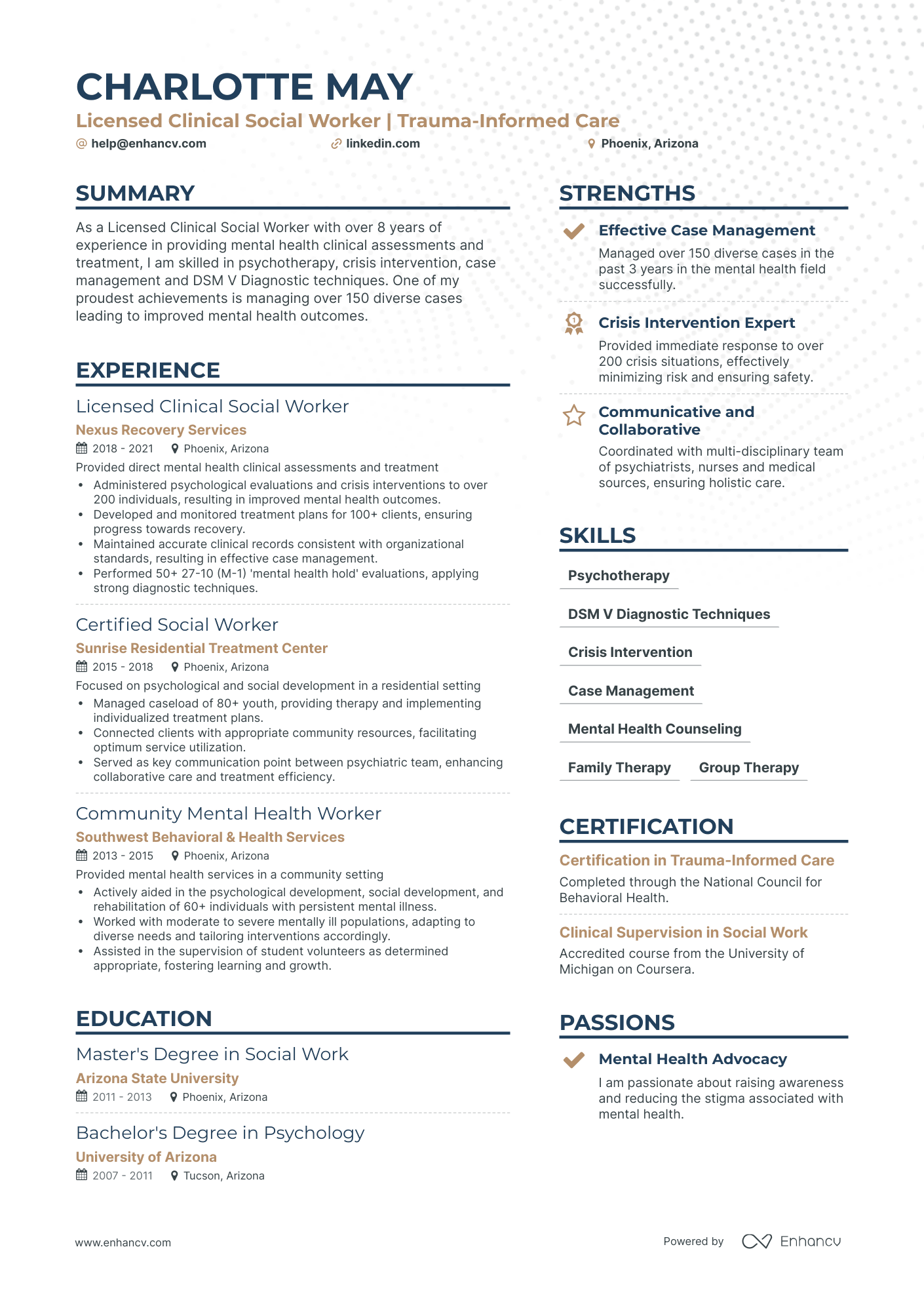 5 Clinical Social Worker Resume Examples & Guide for 2024