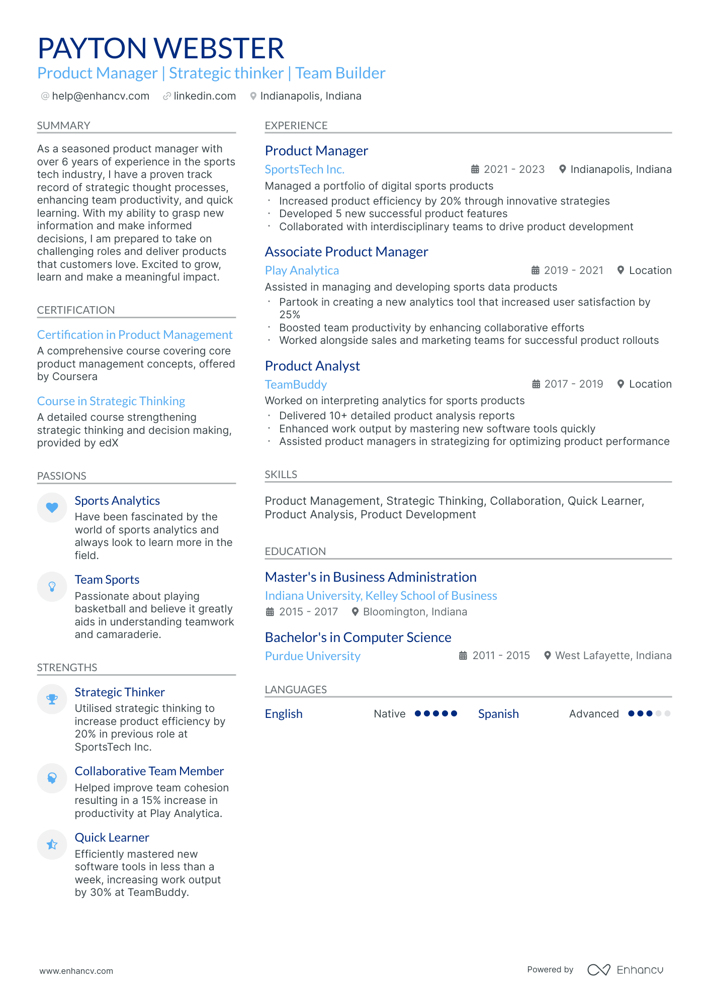 10 Product Manager Intern Resume Examples & Guide for 2026