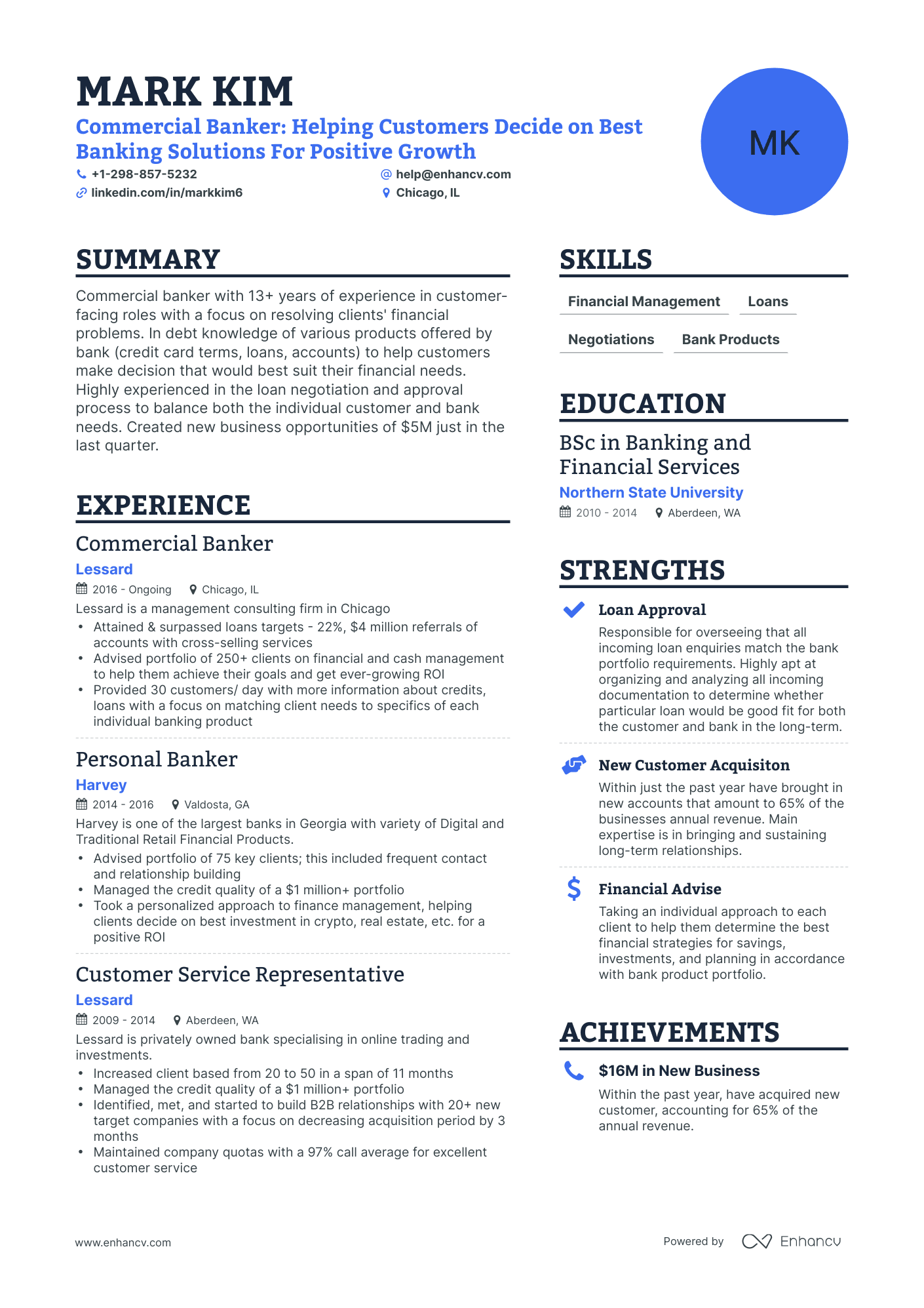 5 Commercial Banking Resume Examples & Guide for 2023