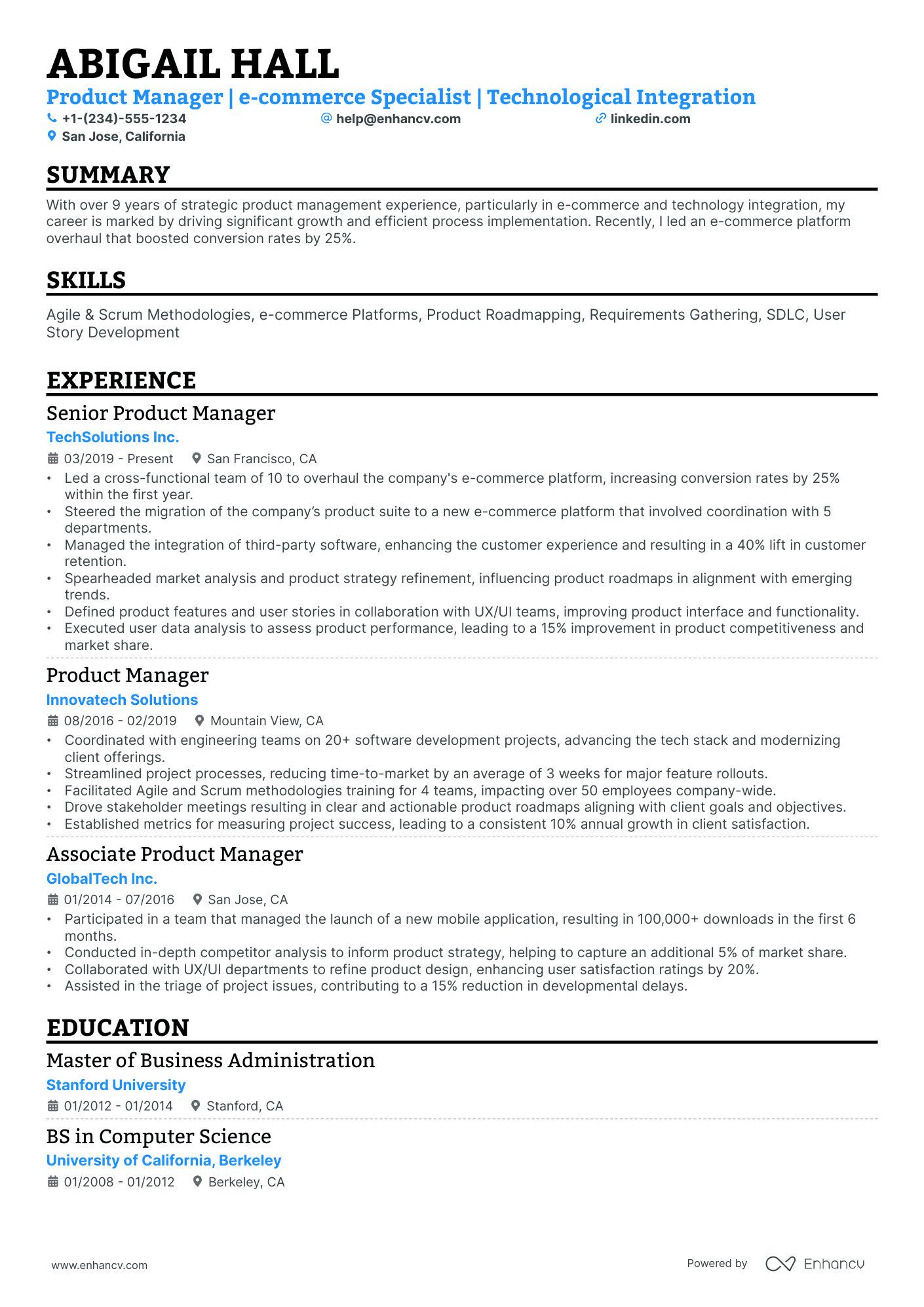 10 Ecommerce Product Manager Resume Examples & Guide for 2026