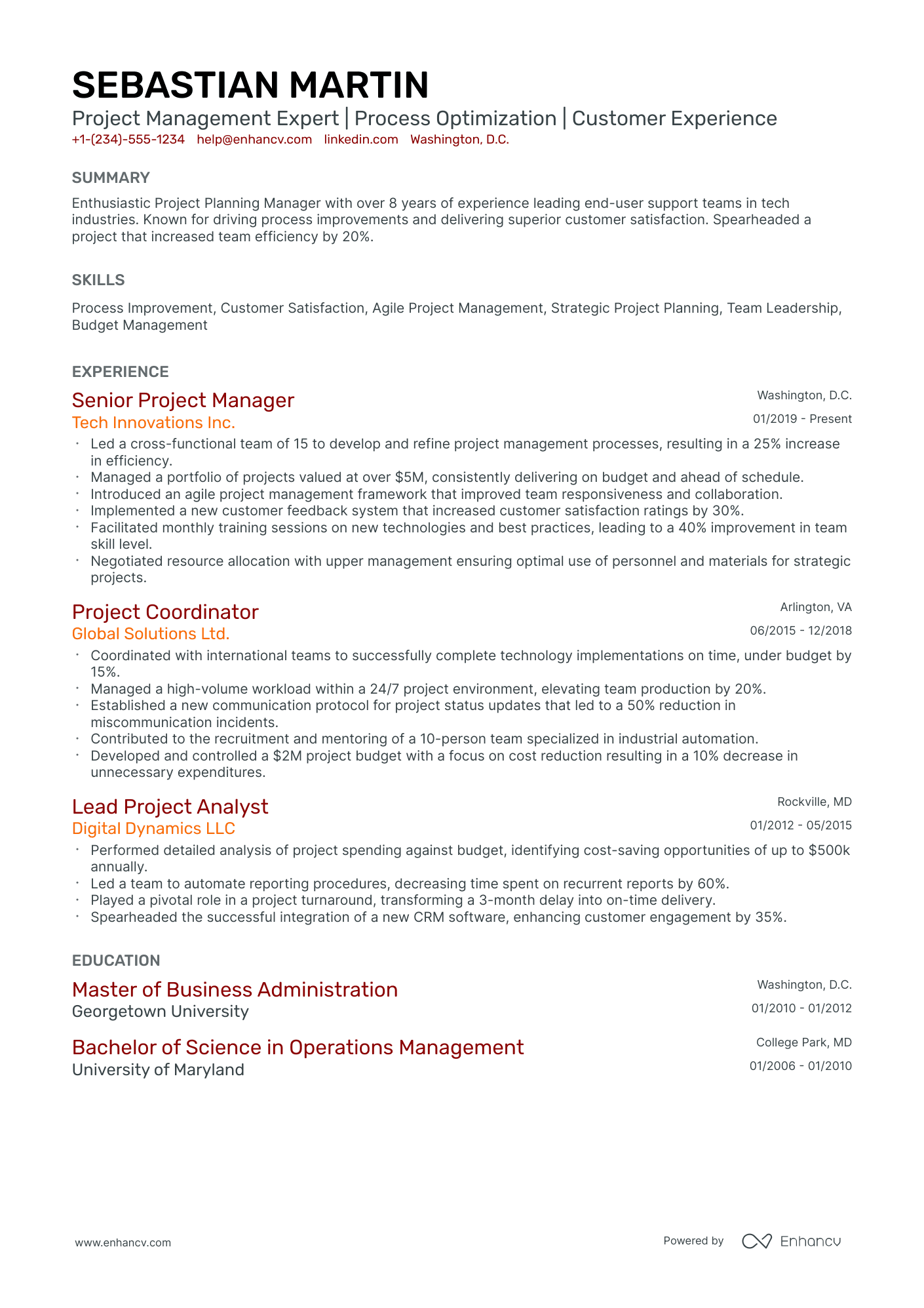 10 Planning Manager Resume Examples & Guide for 2026