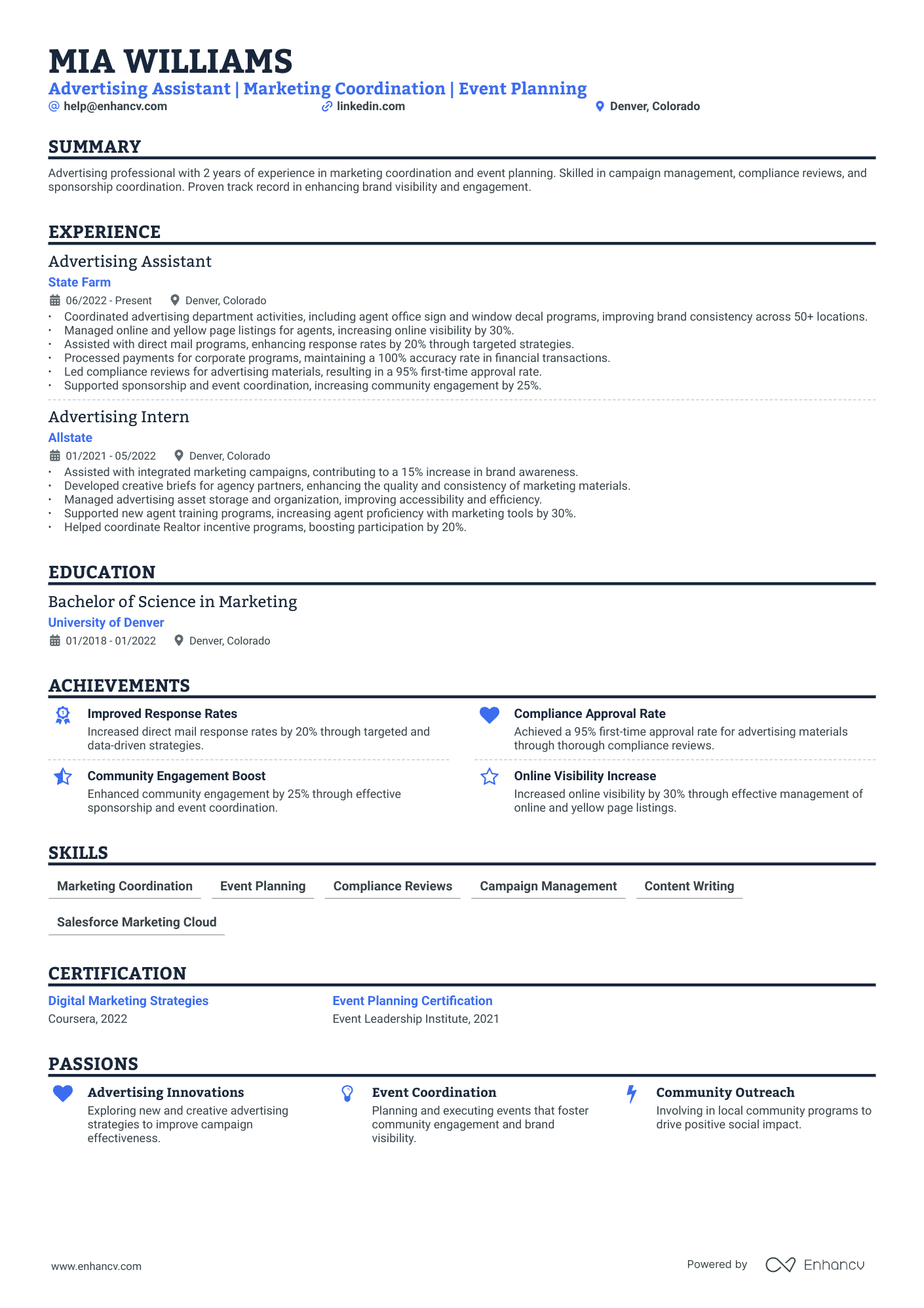14 Advertising Resume Examples & Guide for 2024