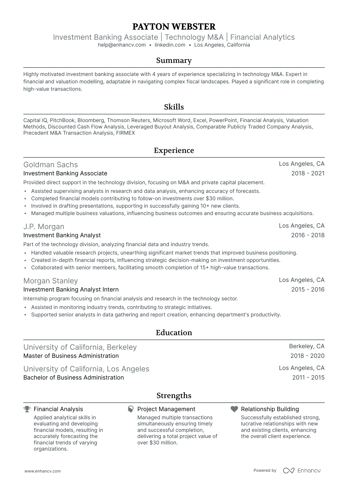 10 Investment Banking Associate Resume Examples, Templates & Guide for 2025