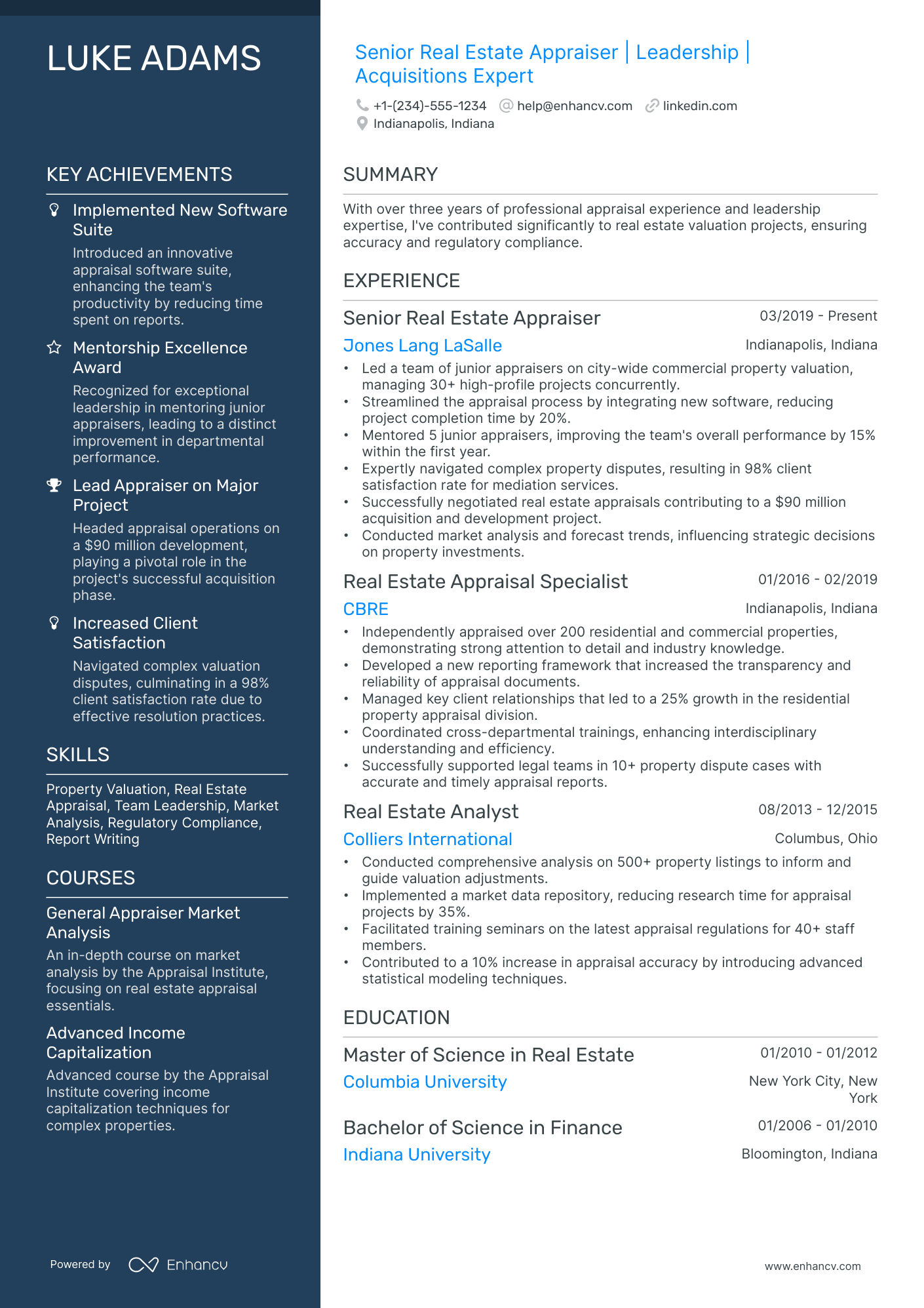 10 Real Estate Appraiser Resume Examples & Guide for 2026