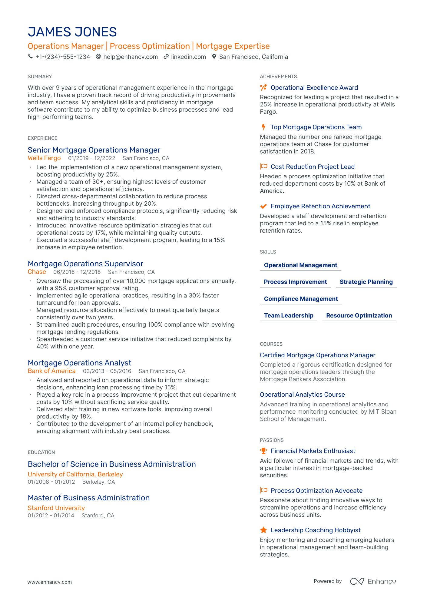 5 Mortgage Operations Manager Resume Examples & Guide for 2024