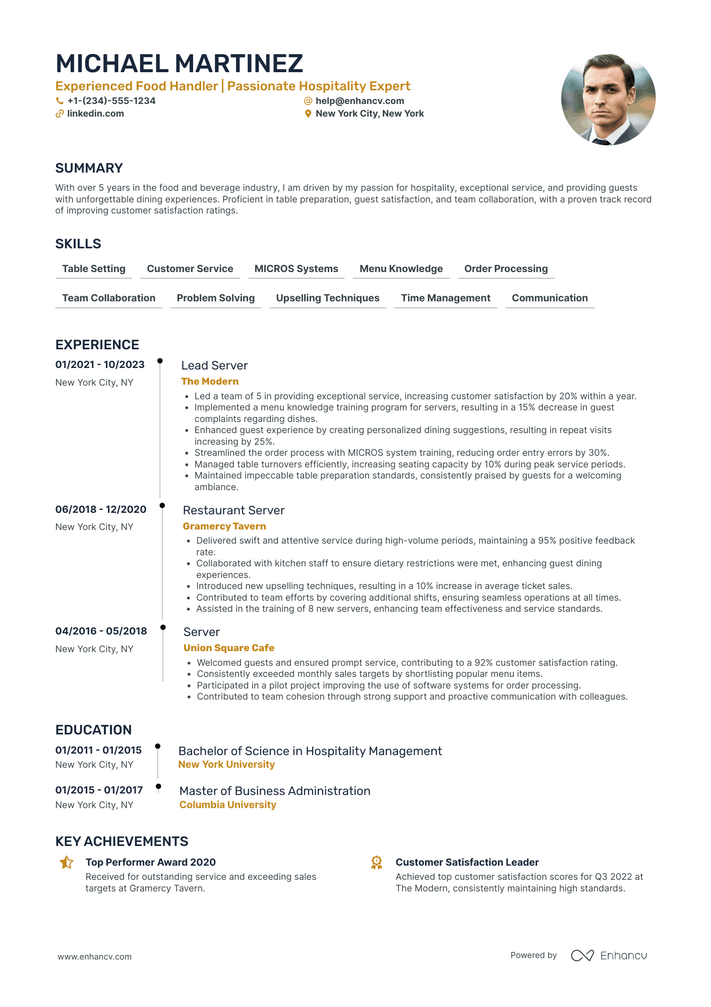 16 Server Resume Examples, Templates & Guide for 2026