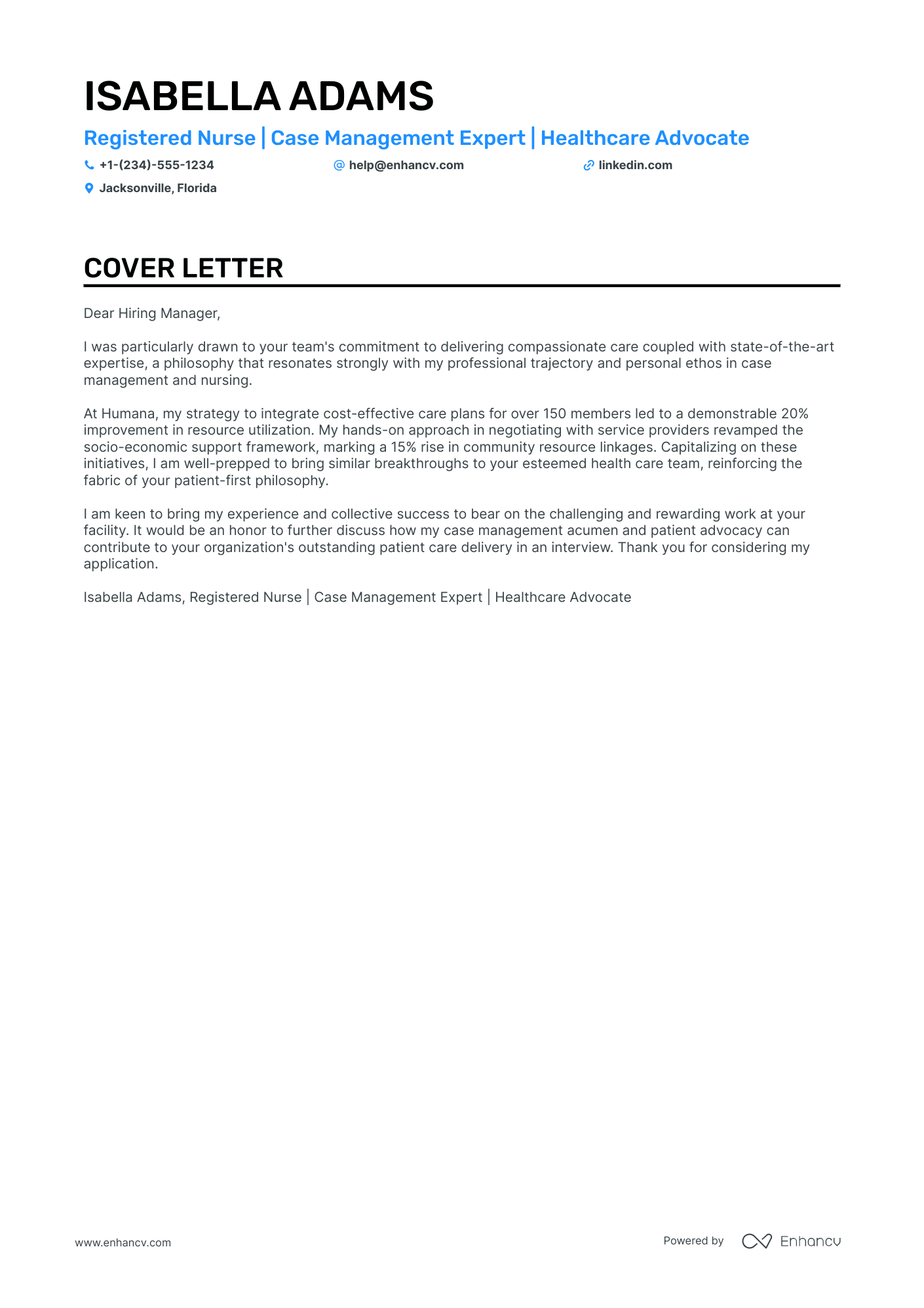 11 Professional Caregiver Cover Letter Examples and Template for 2024 ...