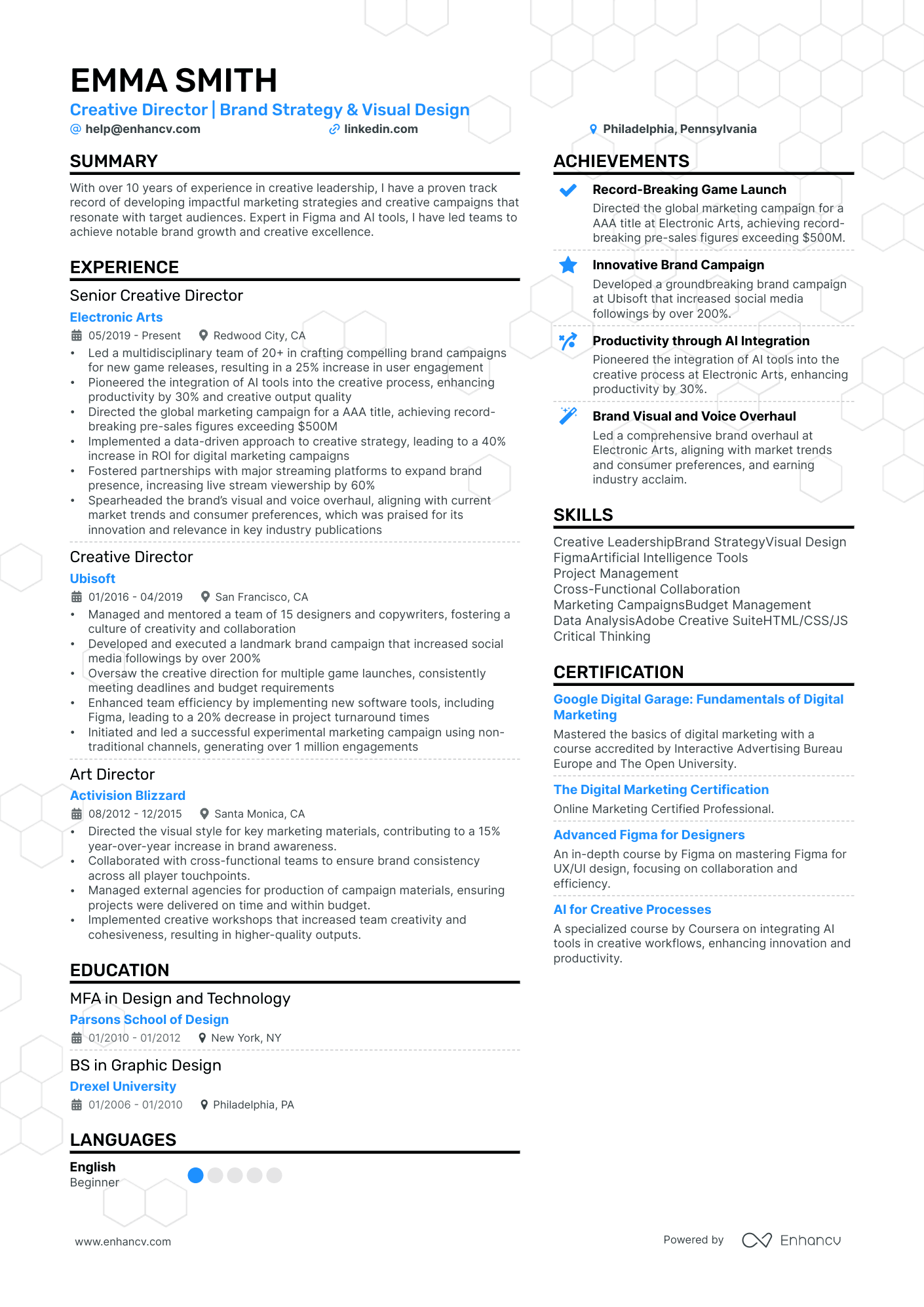 7 Creative Director Resume Examples & Guide for 2024