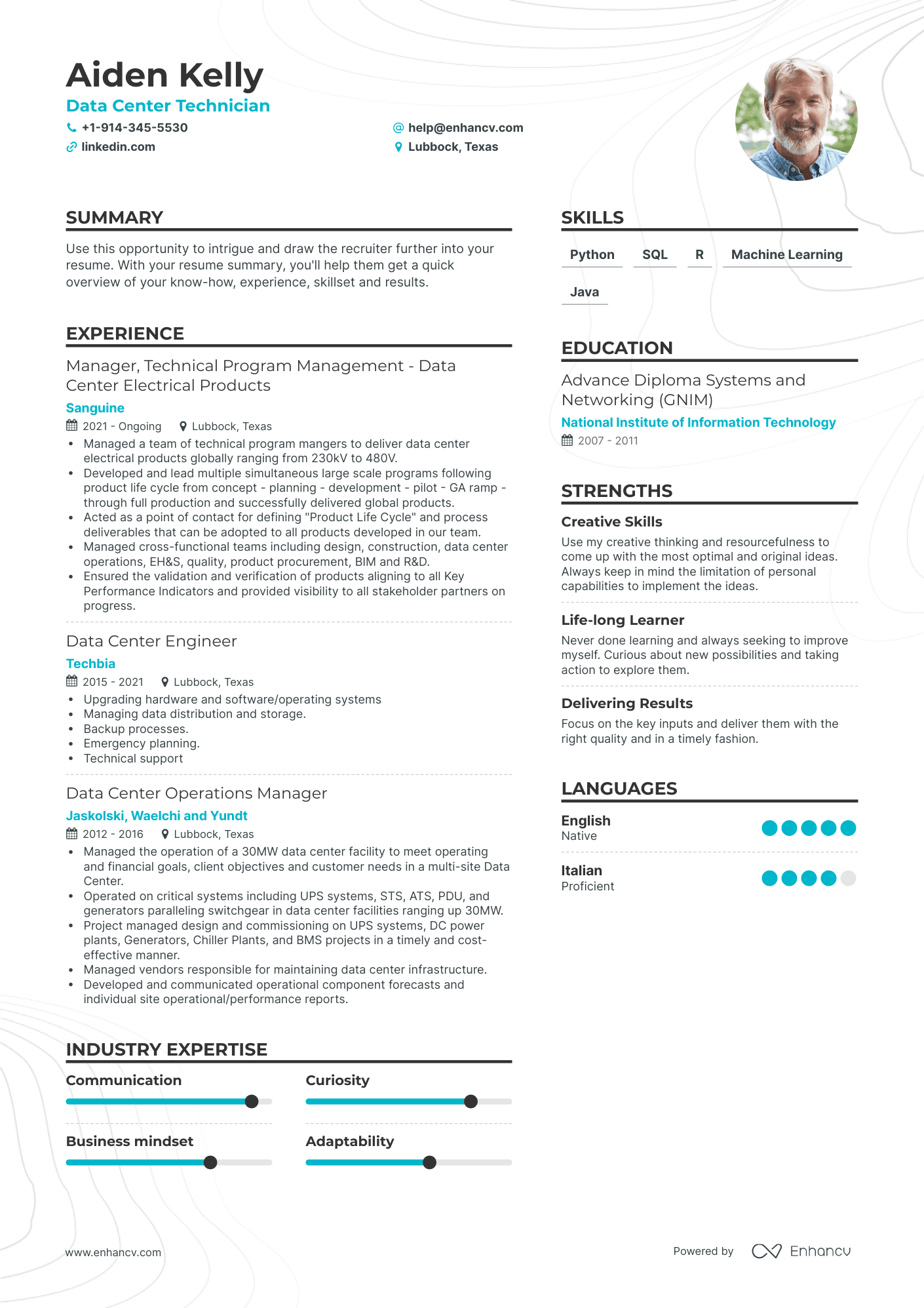 5 Data Center Technician Resume Examples & Guide for 2023