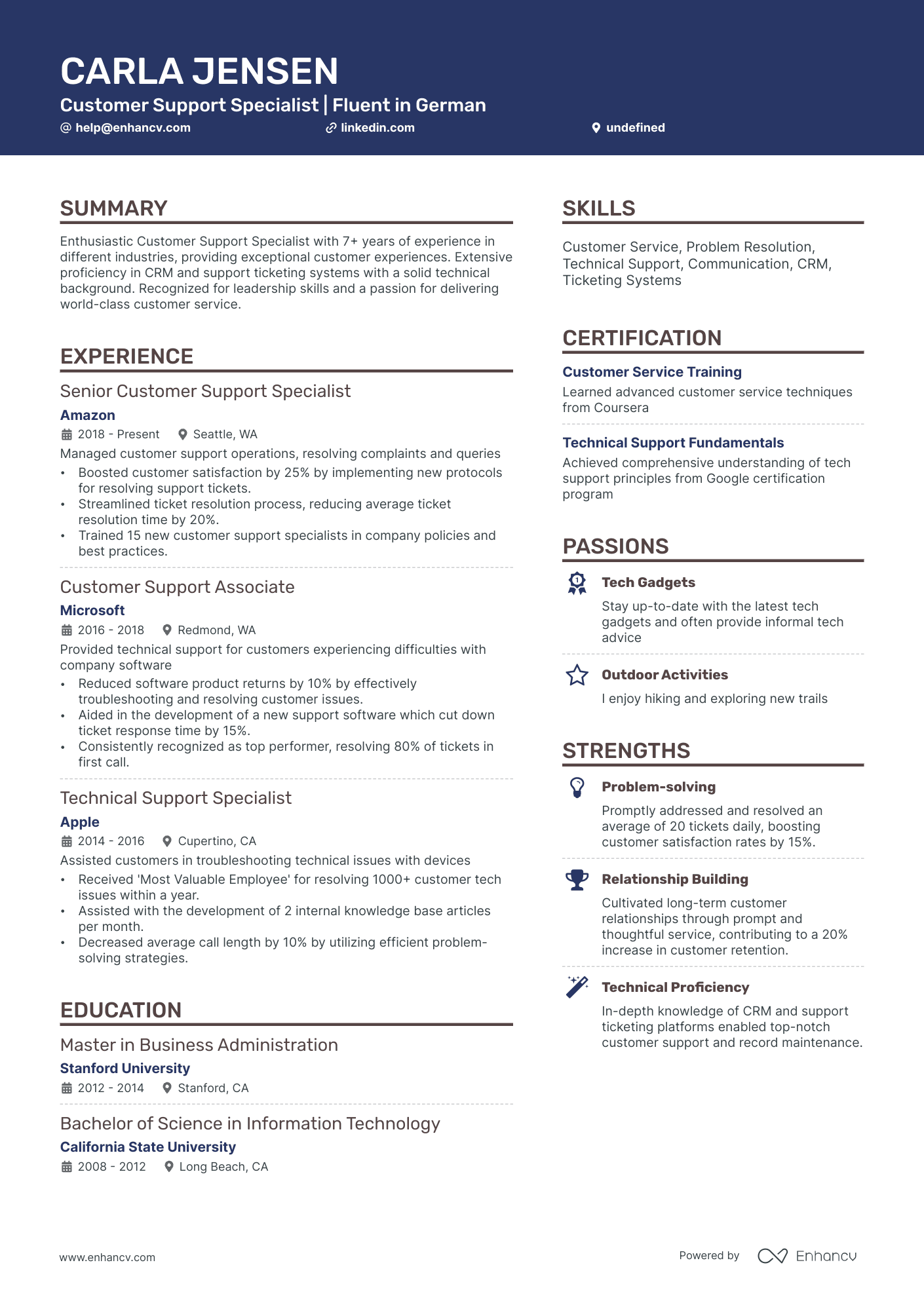 10 Customer Support Specialist Resume Examples & Guide for 2025