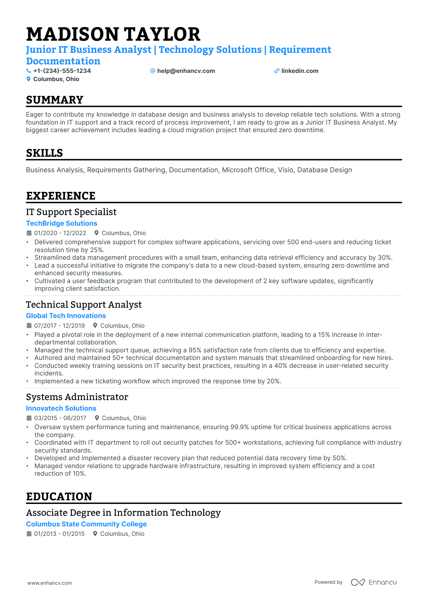 10 IT Business Analyst Resume Examples & Guide for 2026