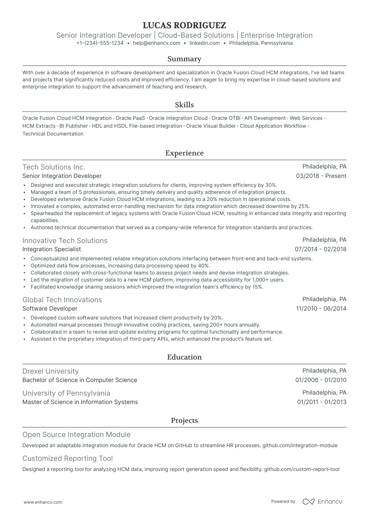 5 Integration Developer Resume Examples & Guide for 2024